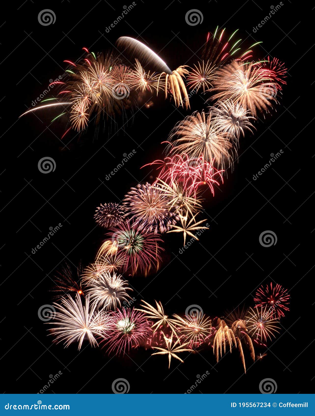 Alphabet Letters from Salute and Fireworks Stock Illustration ...