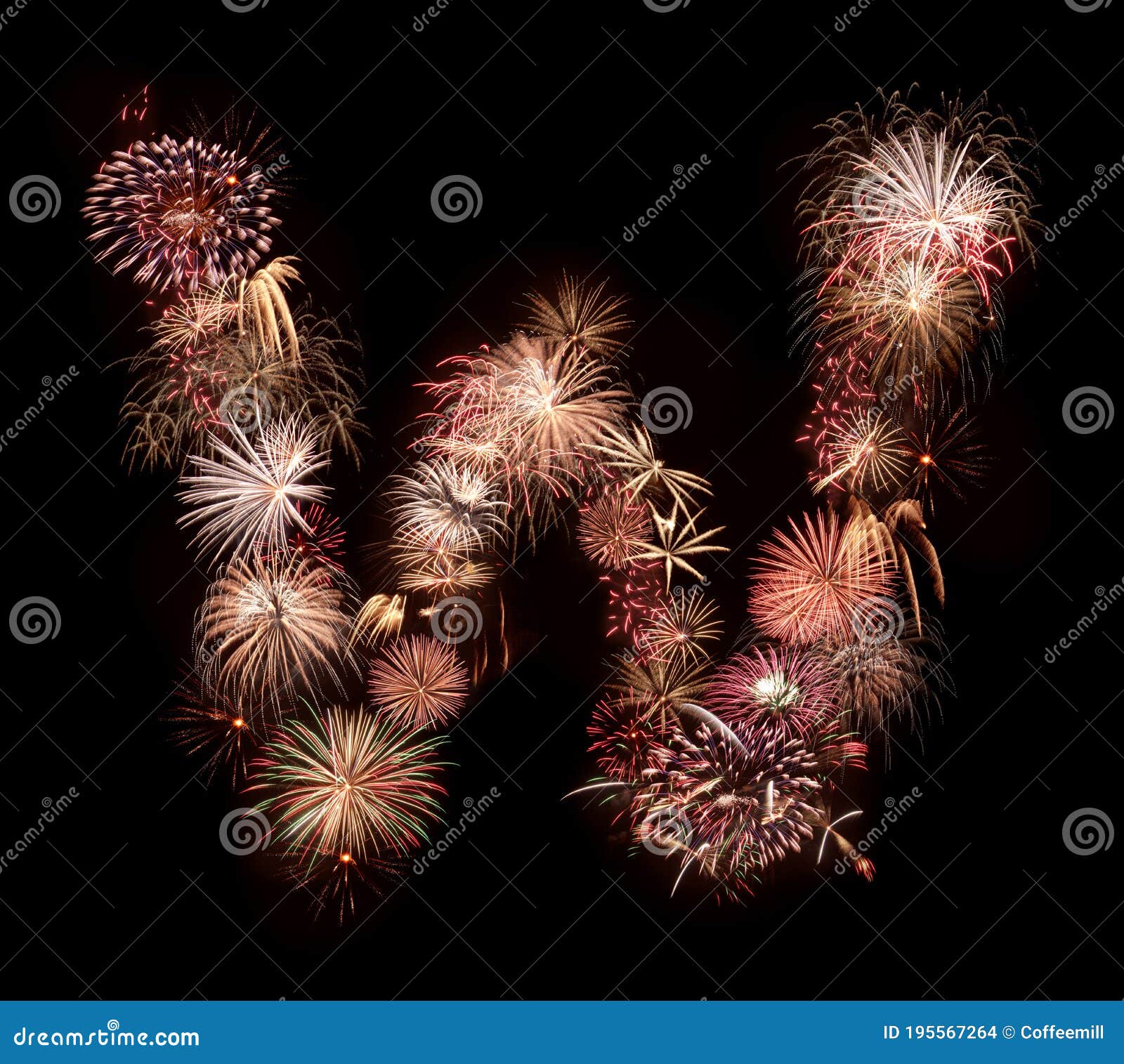 Alphabet Letters from Salute and Fireworks Stock Illustration ...