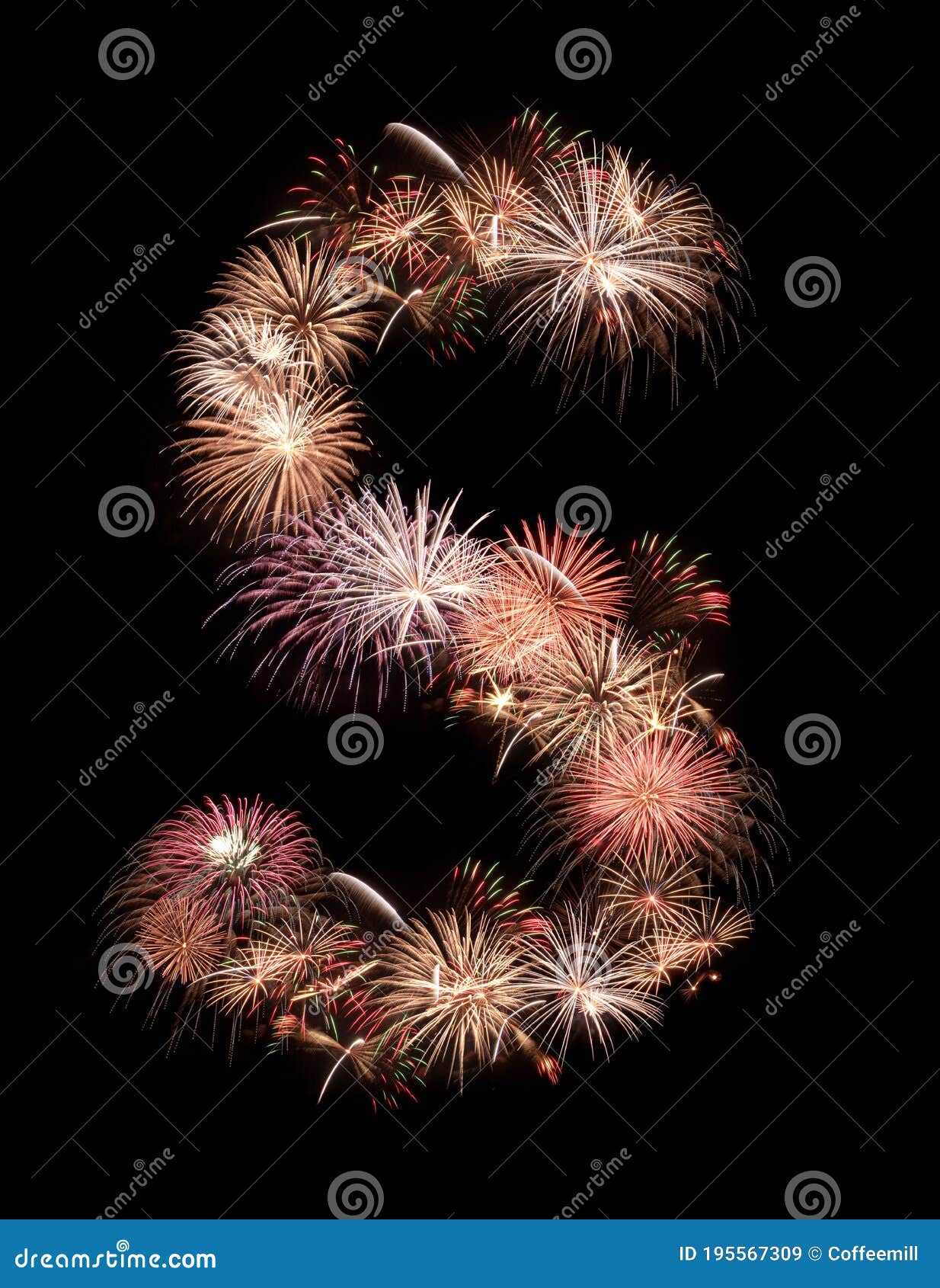 Alphabet Letters from Salute and Fireworks Stock Illustration ...
