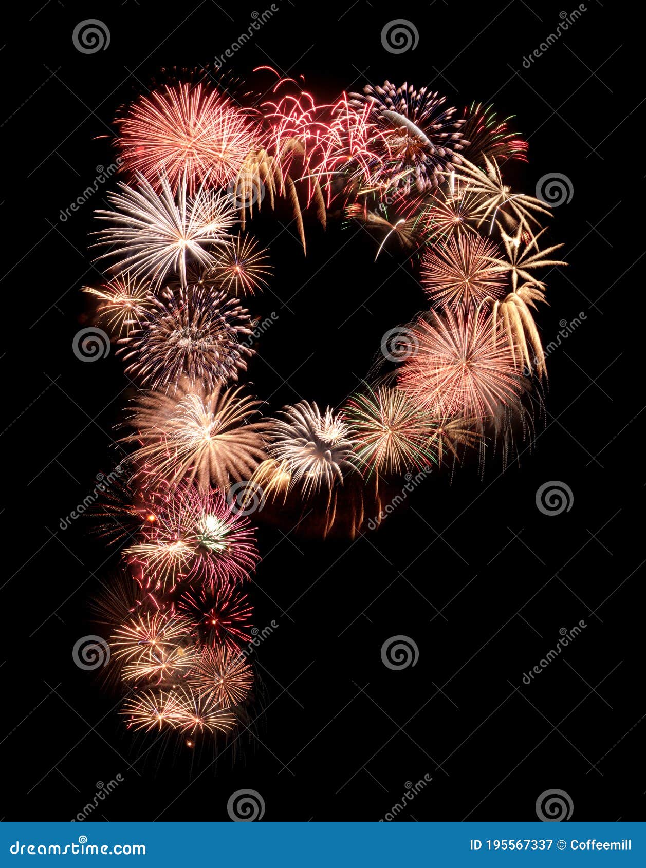 Alphabet Letters from Salute and Fireworks Stock Illustration ...