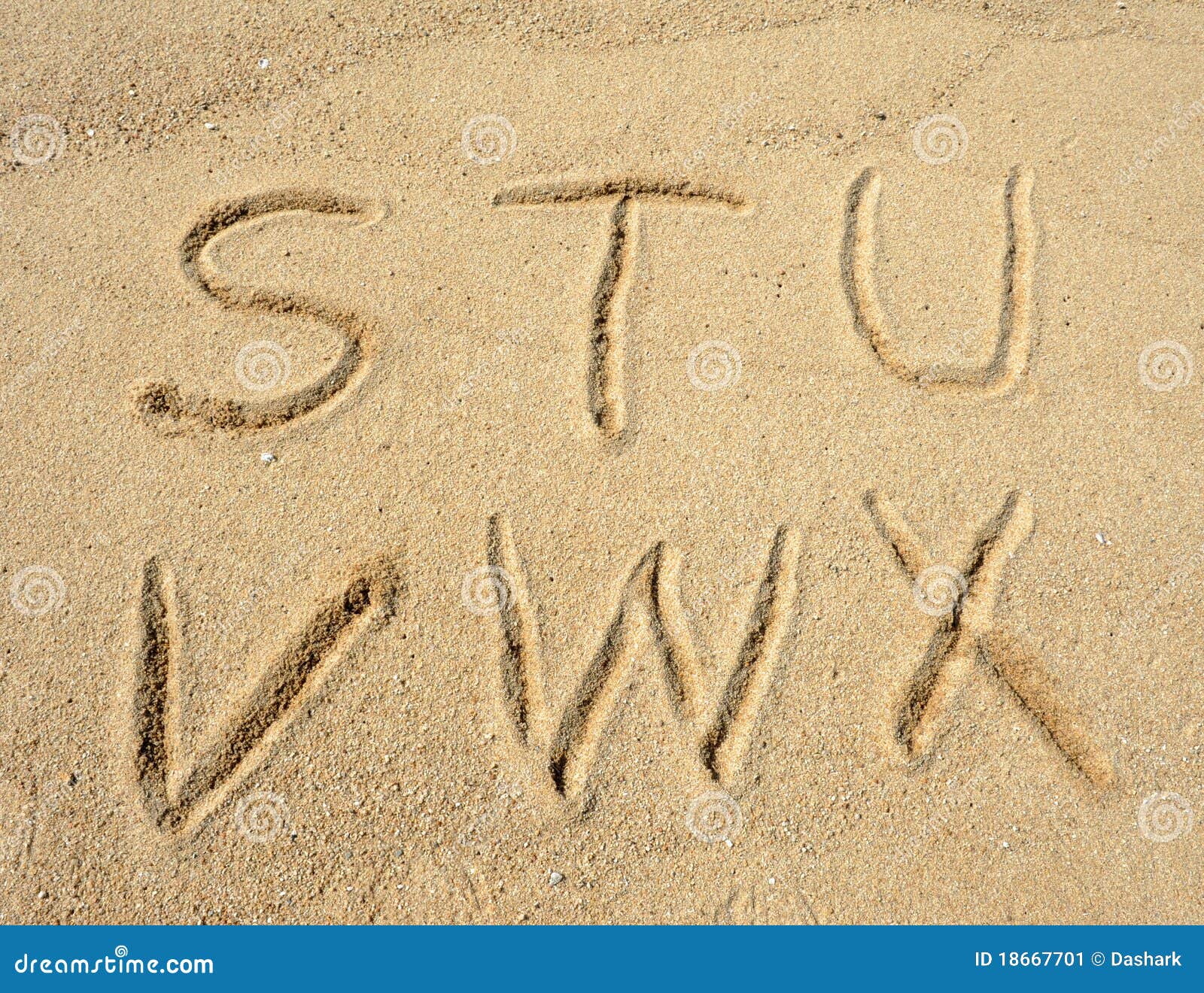 Alphabet Letters in Sand on Beach Stock Image - Image of ocean, style ...