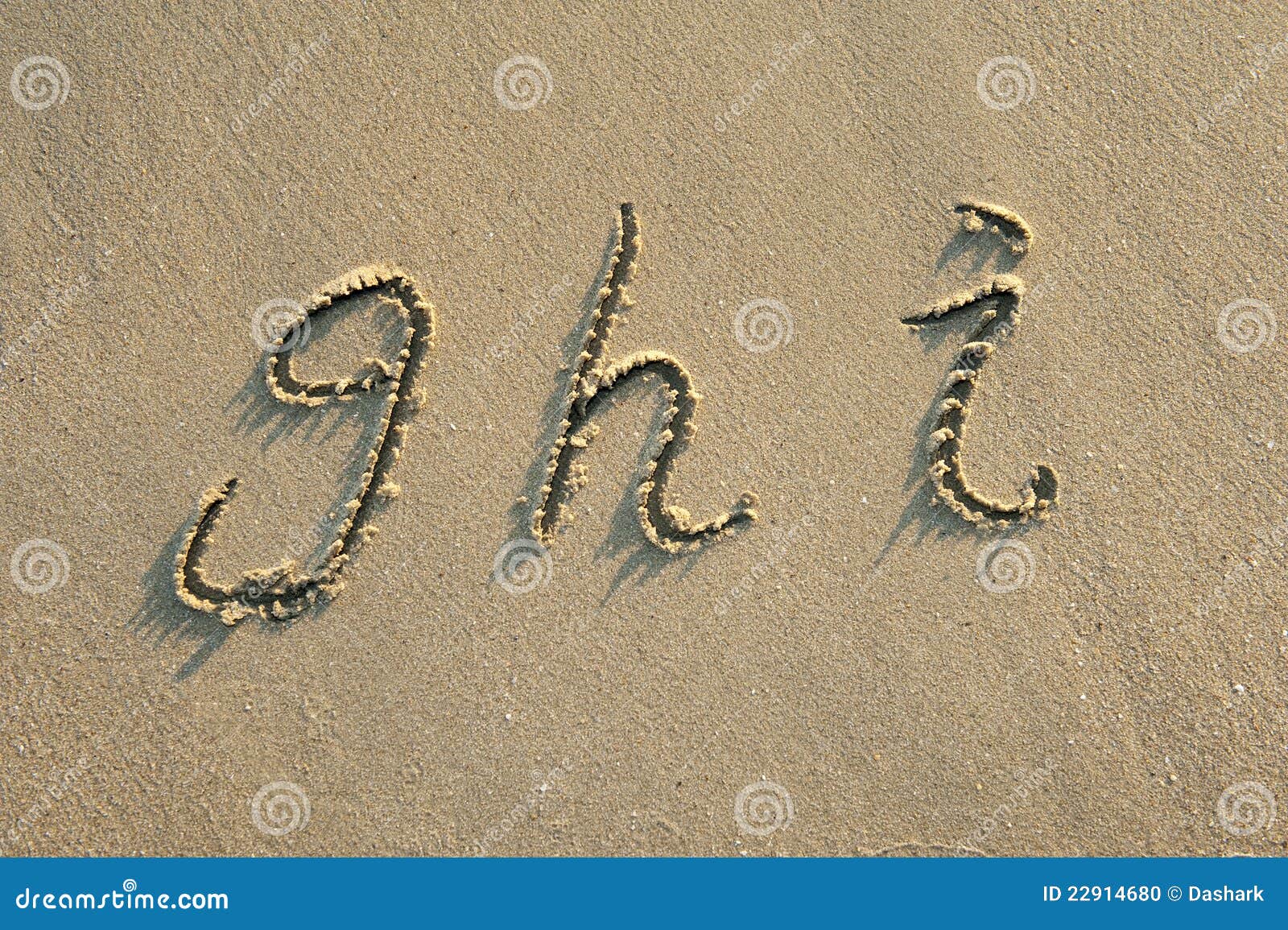 Alphabet Letters in Sand on Beach Stock Photo - Image of imagination ...