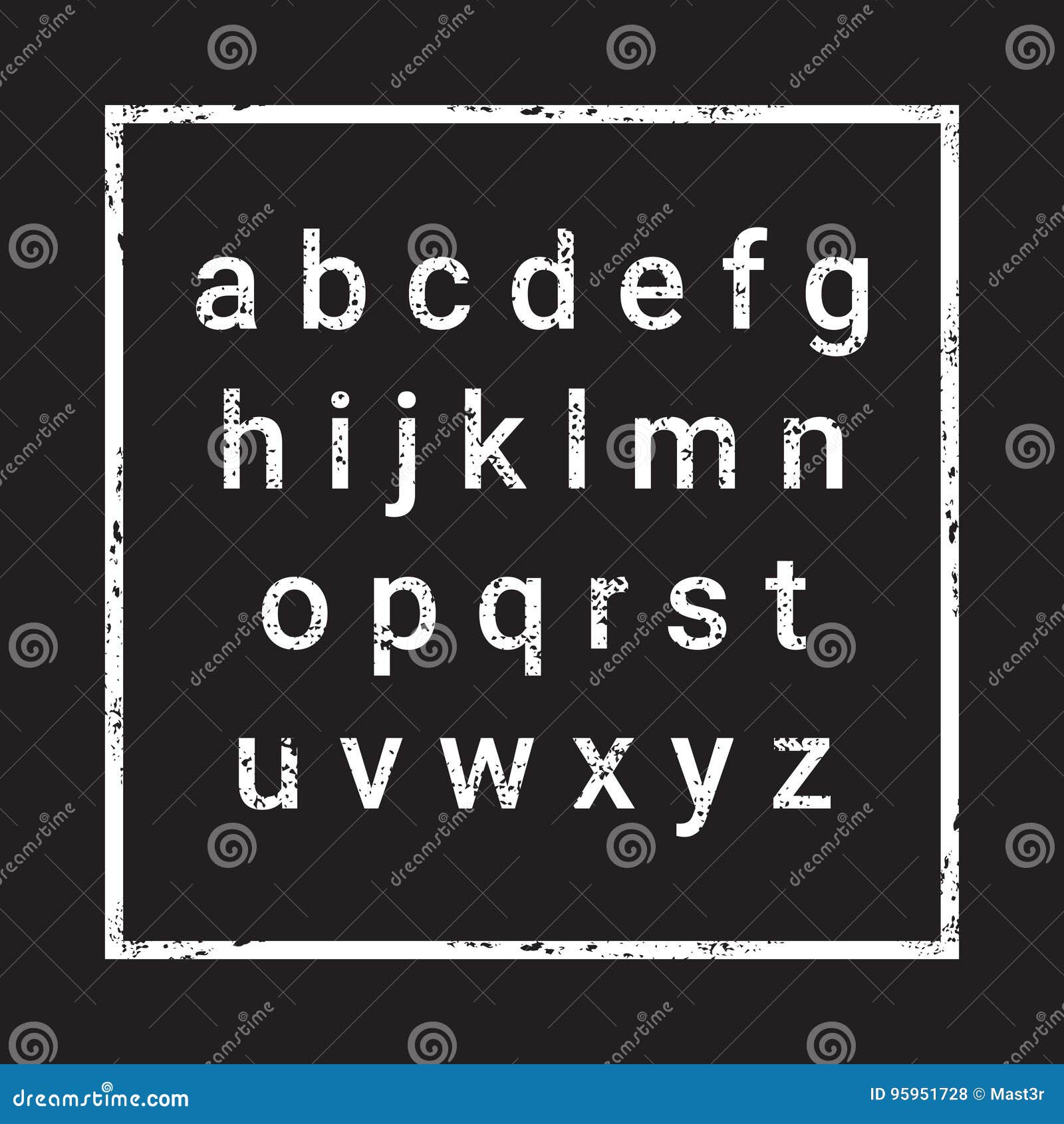 Alphabet Letters Set Over Grunge Textured Background Stock Vector ...