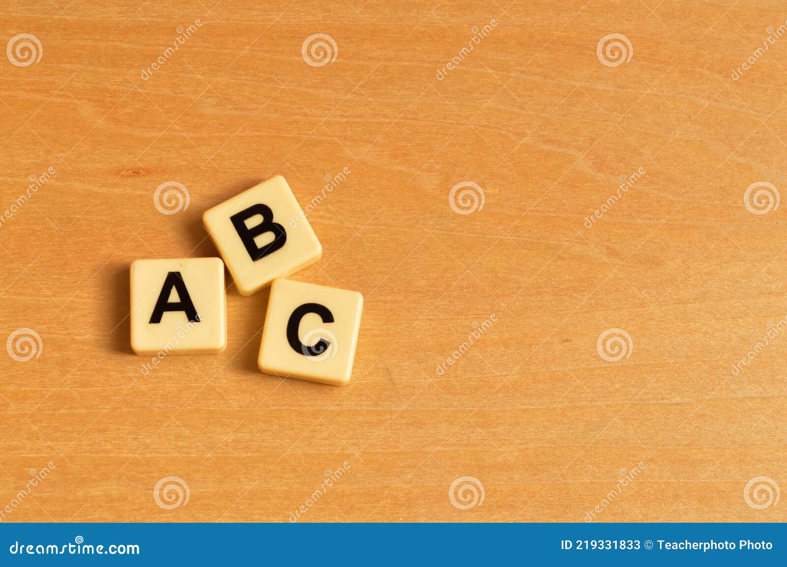 Alphabet Letters with Text ABC. Top View Stock Image - Image of learn ...