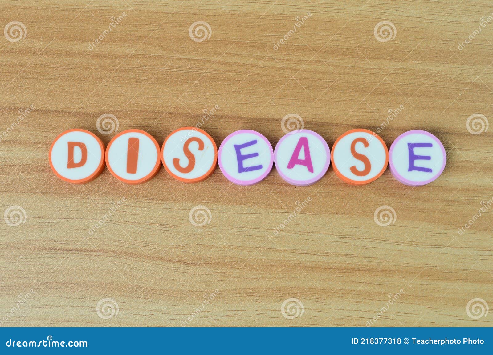 Alphabet Letters with Text DISEASE. Top View Stock Photo - Image of ...