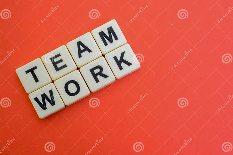 Alphabet Letters with Text TEAMWORK. Collaborative Efforts of a Group ...