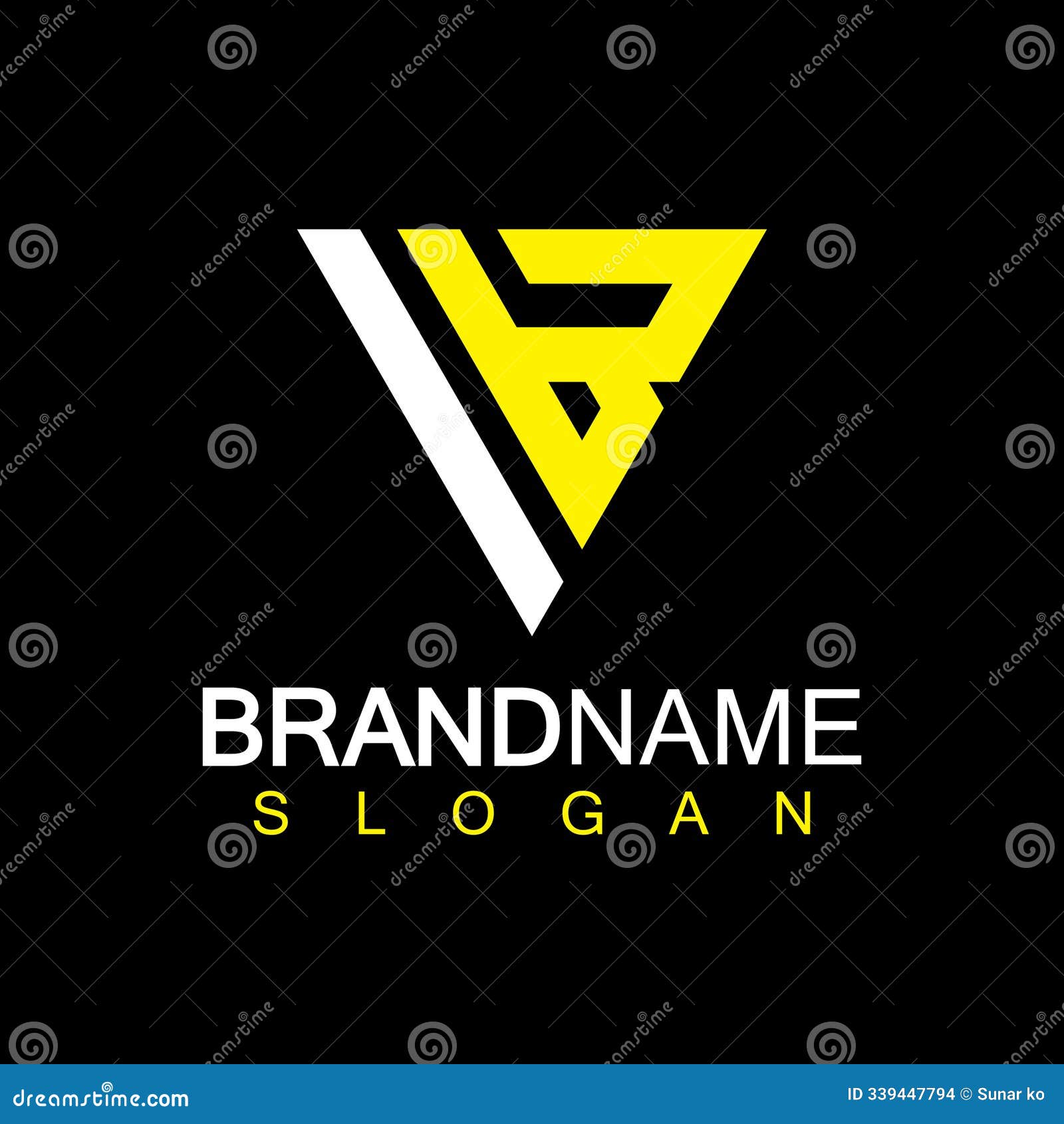 Alphabet Letters VB Or BV Logo Design Template Vector Illustration ...