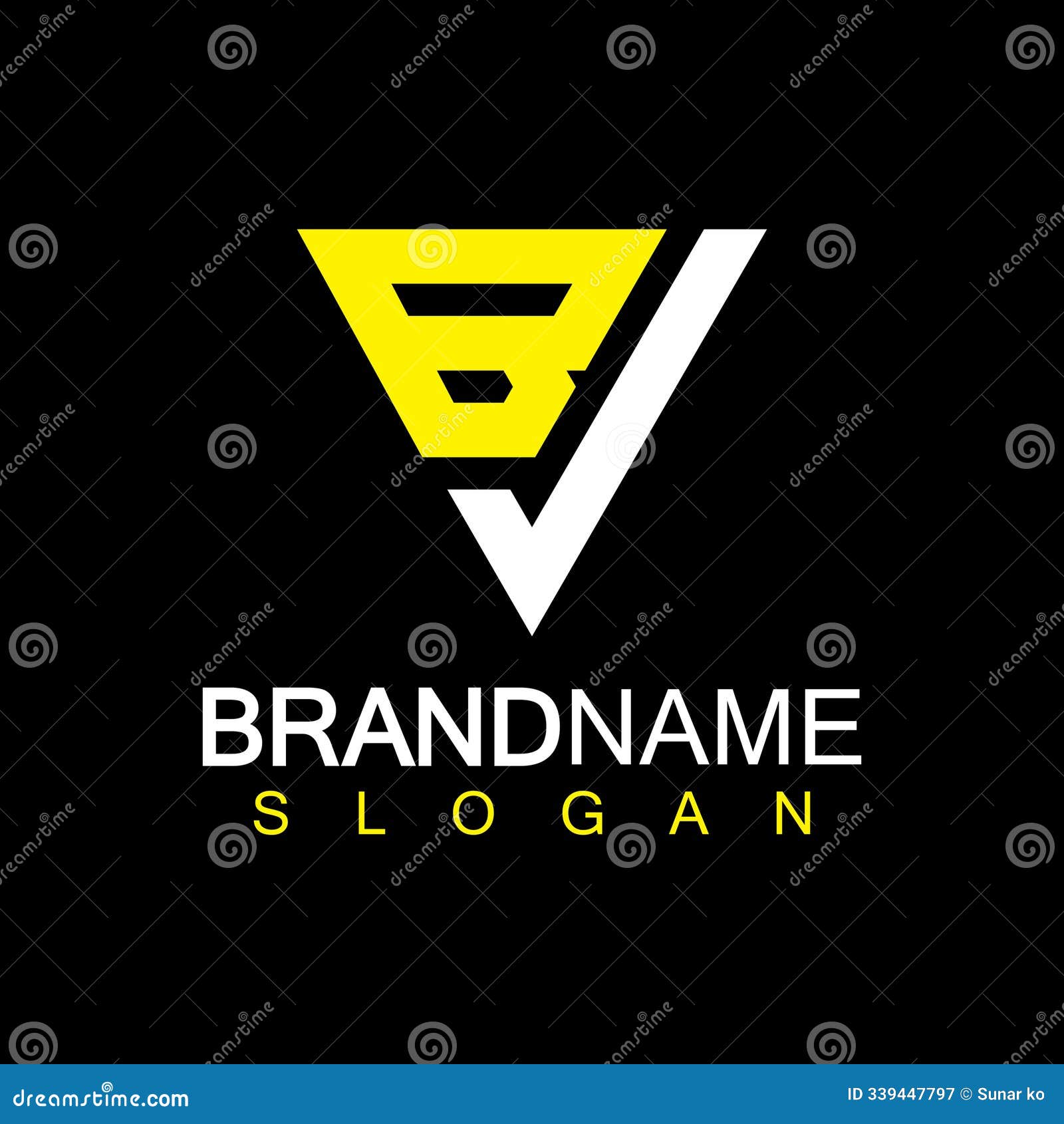 Alphabet Letters VB Or BV Logo Design Template Cartoon Vector ...