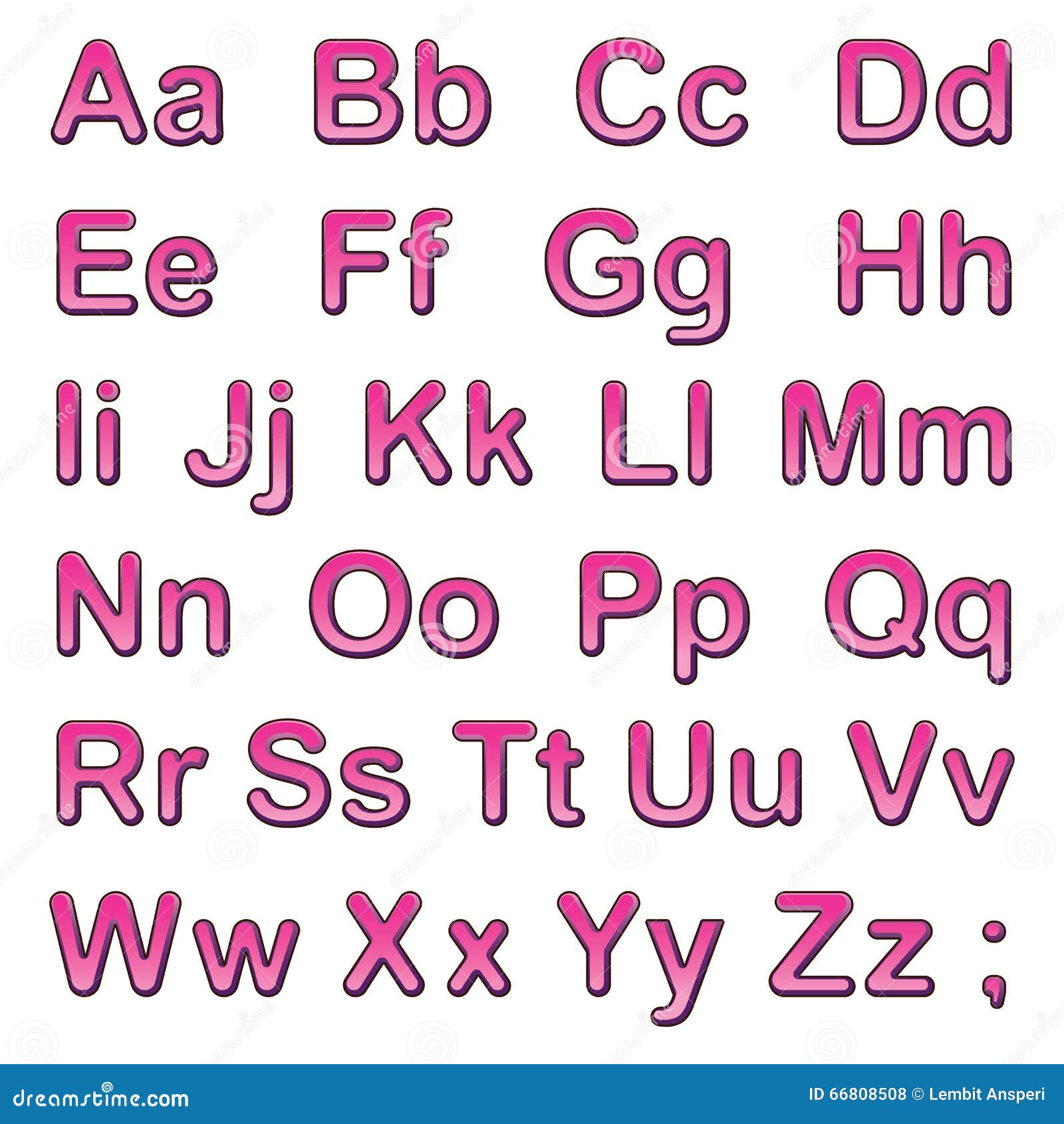 Alphabet Letters on a White Background Stock Vector - Illustration of ...