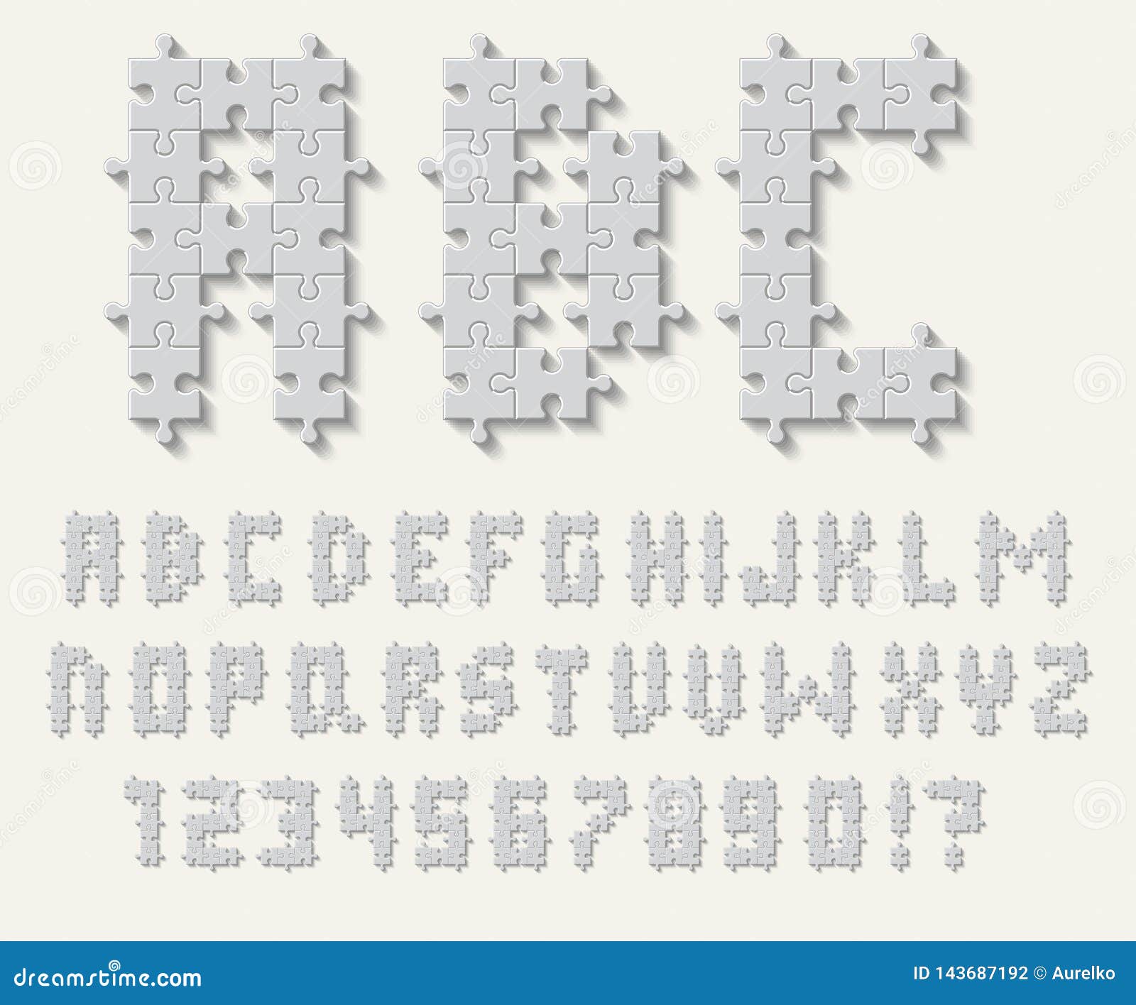 Puzzle alphabet stock vector. Illustration of puzzle - 143687192