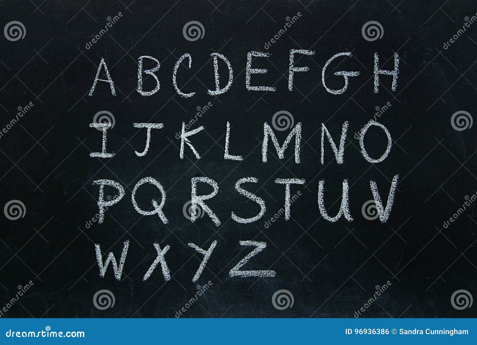 Alphabet Letters Written in Chalk Stock Photo - Image of alphabet, icon ...