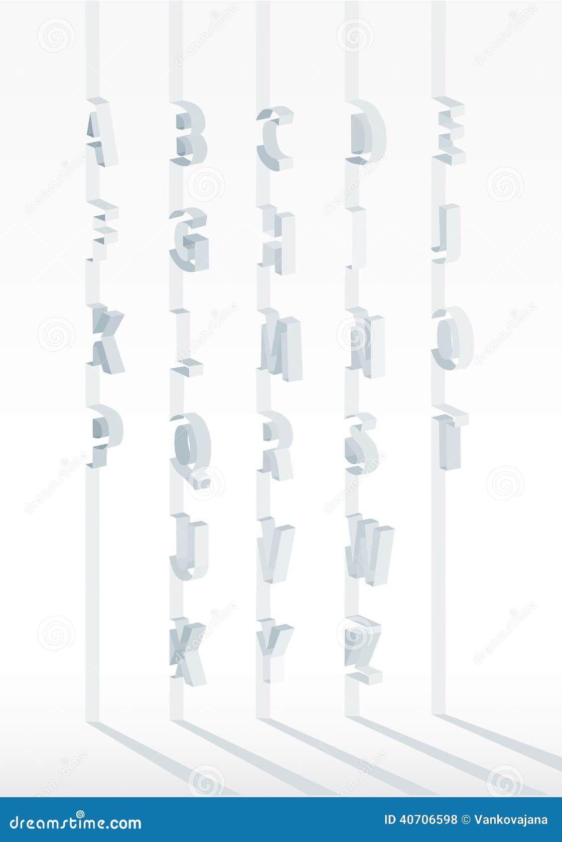Alphabet, Lines Formed in Shape of Letters Stock Vector - Illustration ...