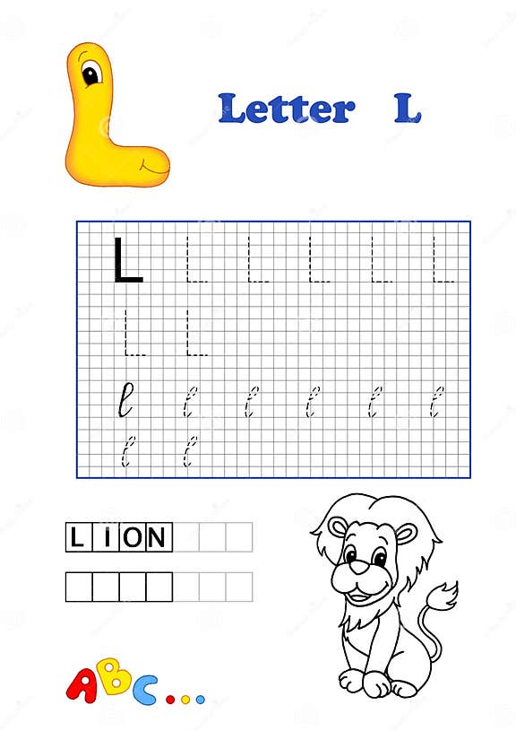 Alphabet, lion stock illustration. Illustration of white - 19449933