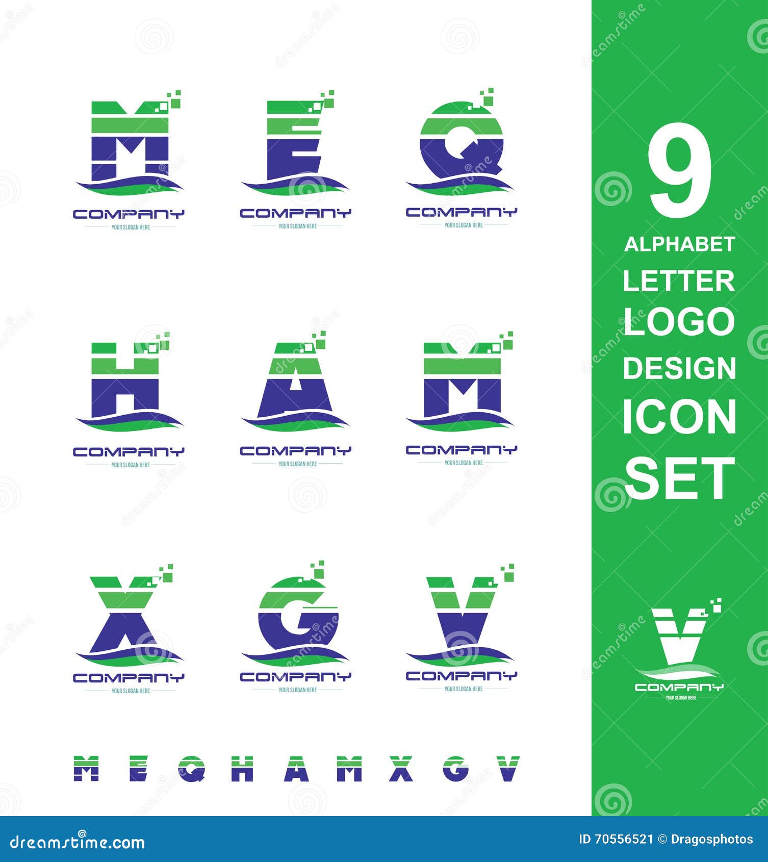 Alphabet Logo Icon Letter Set Stock Vector - Illustration of card ...