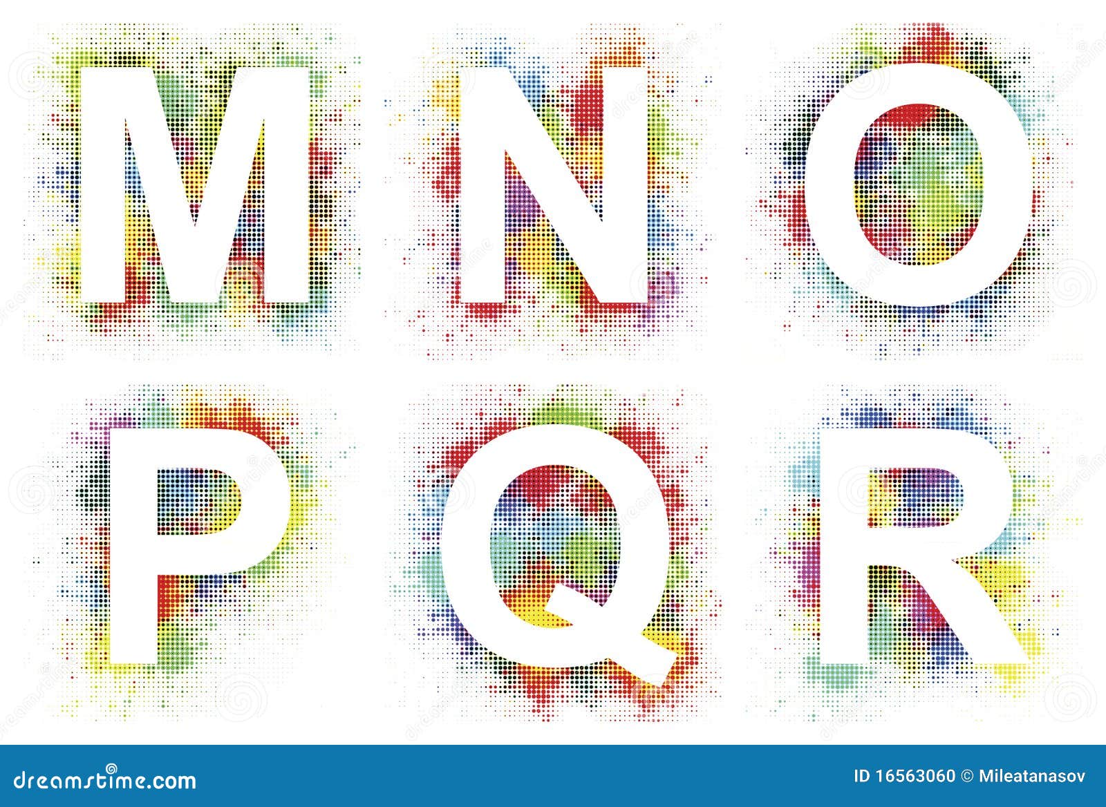 Alphabet m-r stock illustration. Illustration of halftone - 16563060