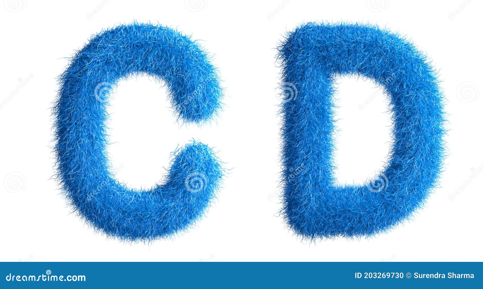 Alphabet Made from Fur, Fur Font, 3d Alphabet. 3d Illustration. Stock ...