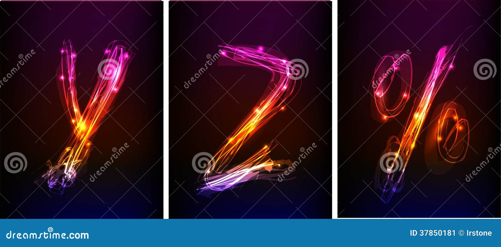 Alphabet Made of Neon Light Stock Vector - Illustration of creativity ...