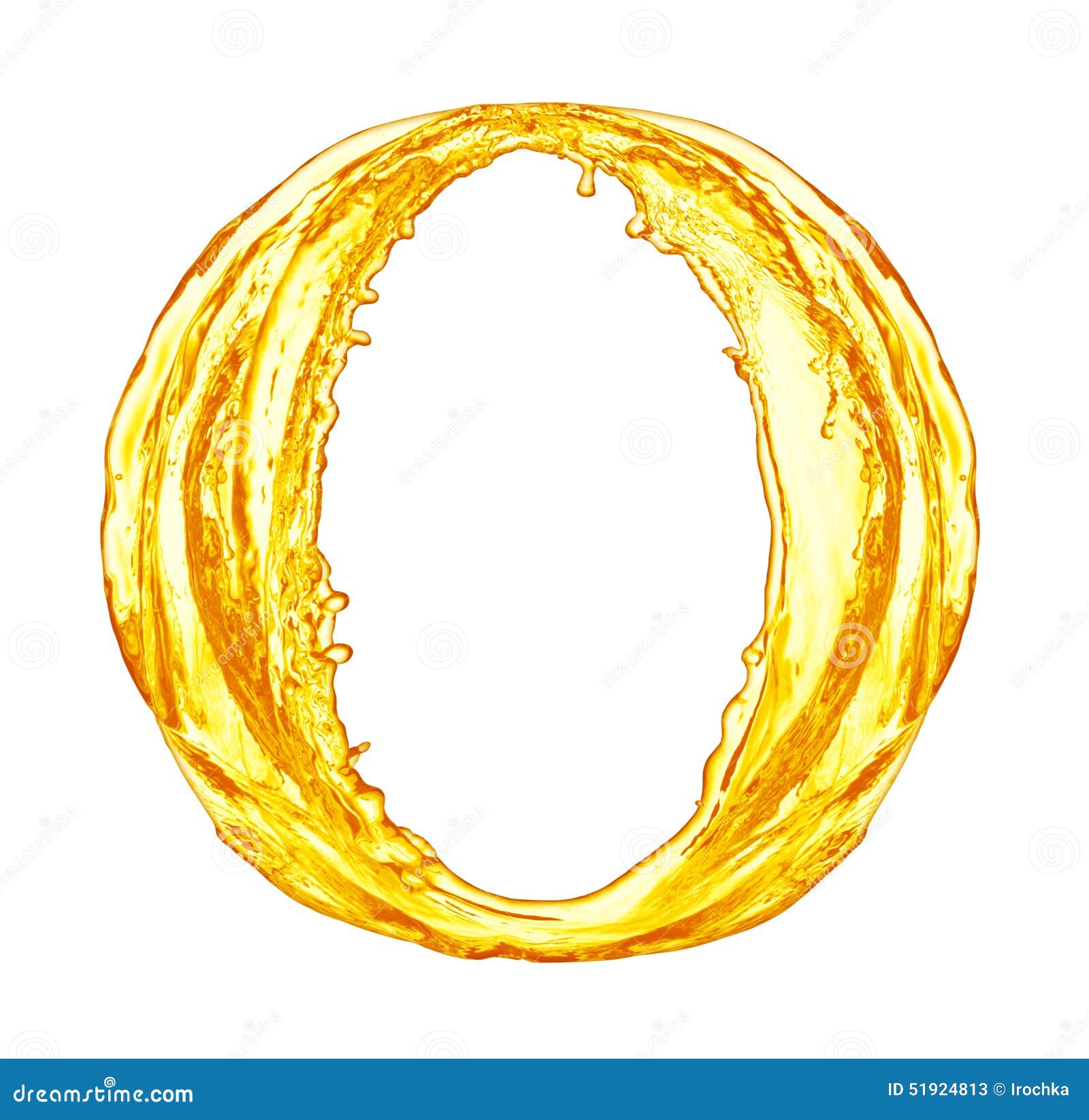 Alphabet Made of Orange Juice Splash Stock Illustration - Illustration ...