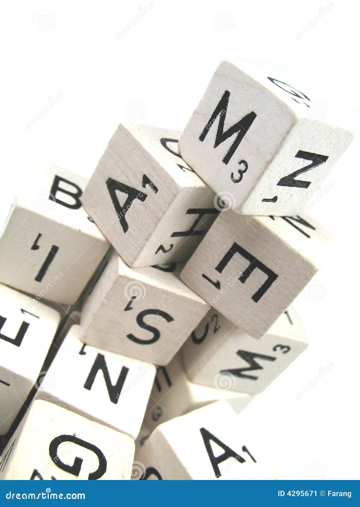 Alphabet Made Out of Wooden Cubes Stock Image - Image of design, play ...