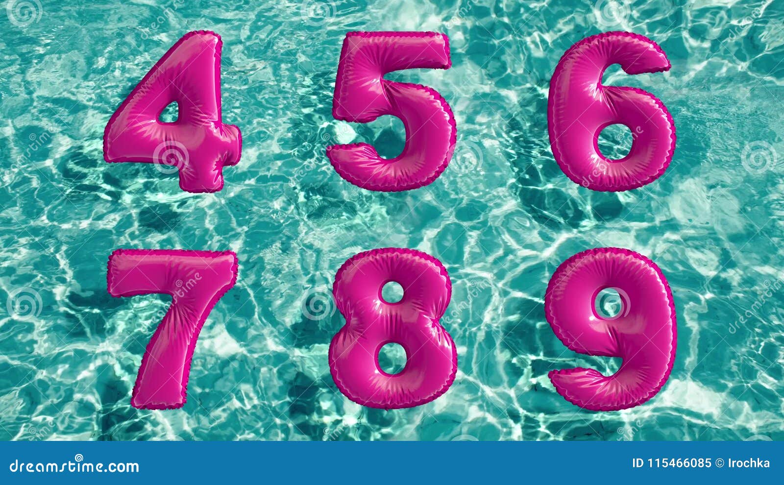 Alphabet Made of Shaped Inflatable Swim Ring Floating in a Refreshing ...