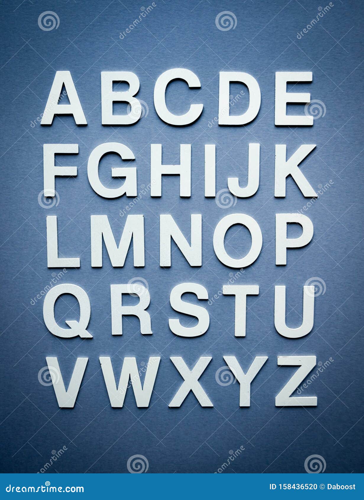 Alphabet Made with Solid Letters Stock Photo - Image of read ...