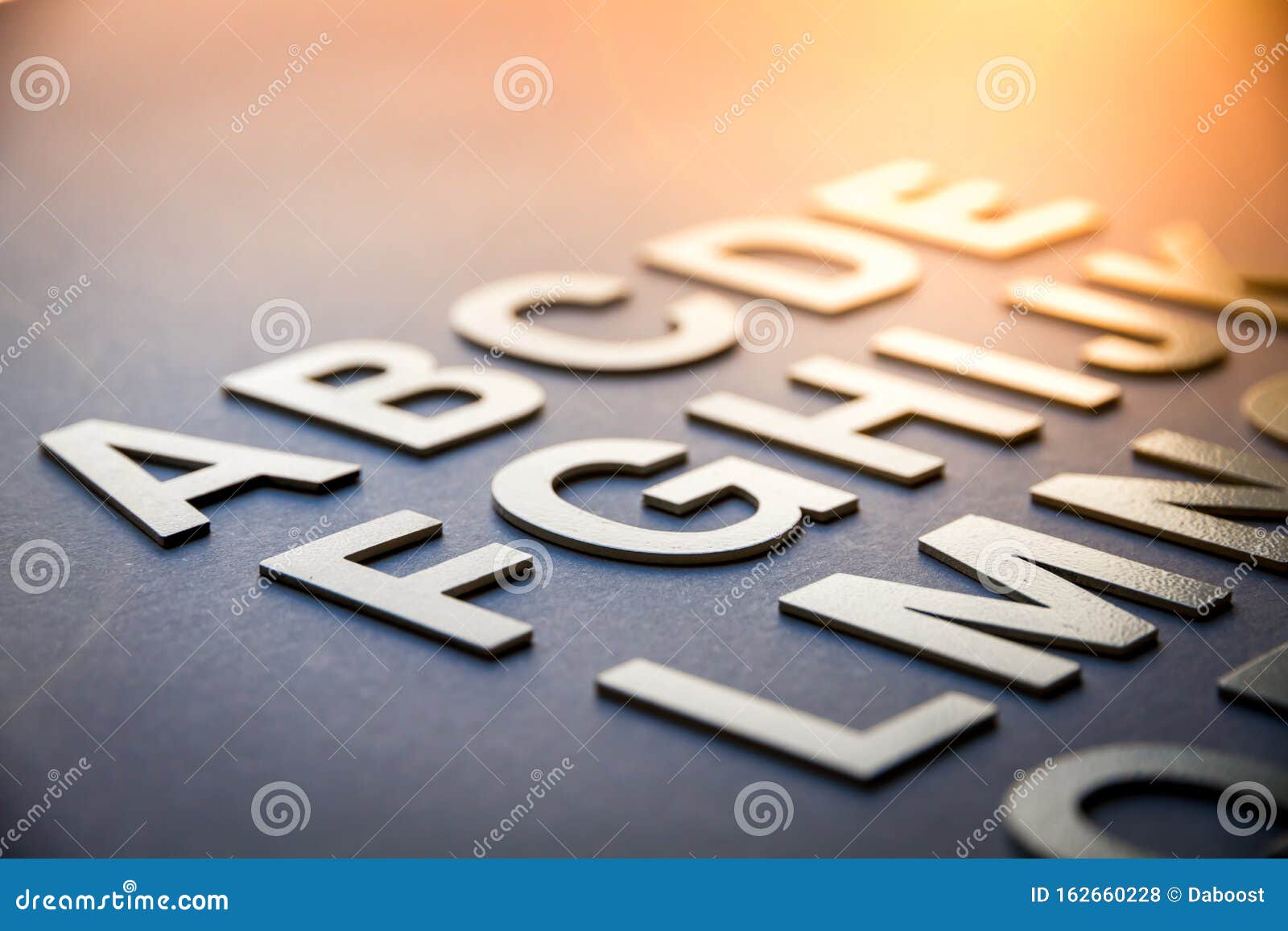 Alphabet Made with Solid Letters Stock Photo - Image of background ...