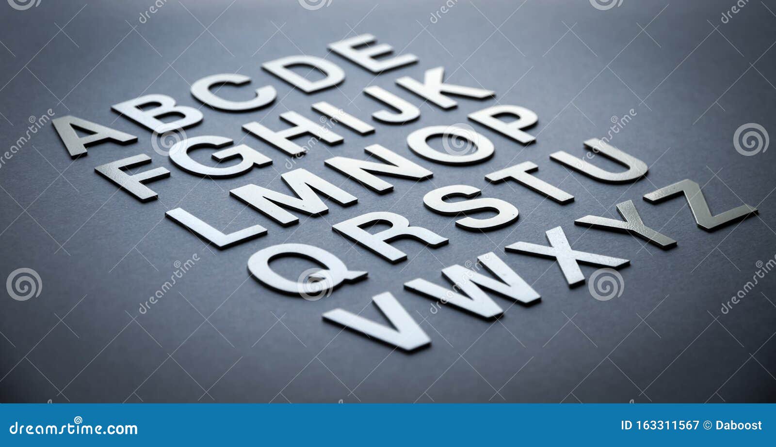 Alphabet Made with Solid Letters Stock Image - Image of effect ...