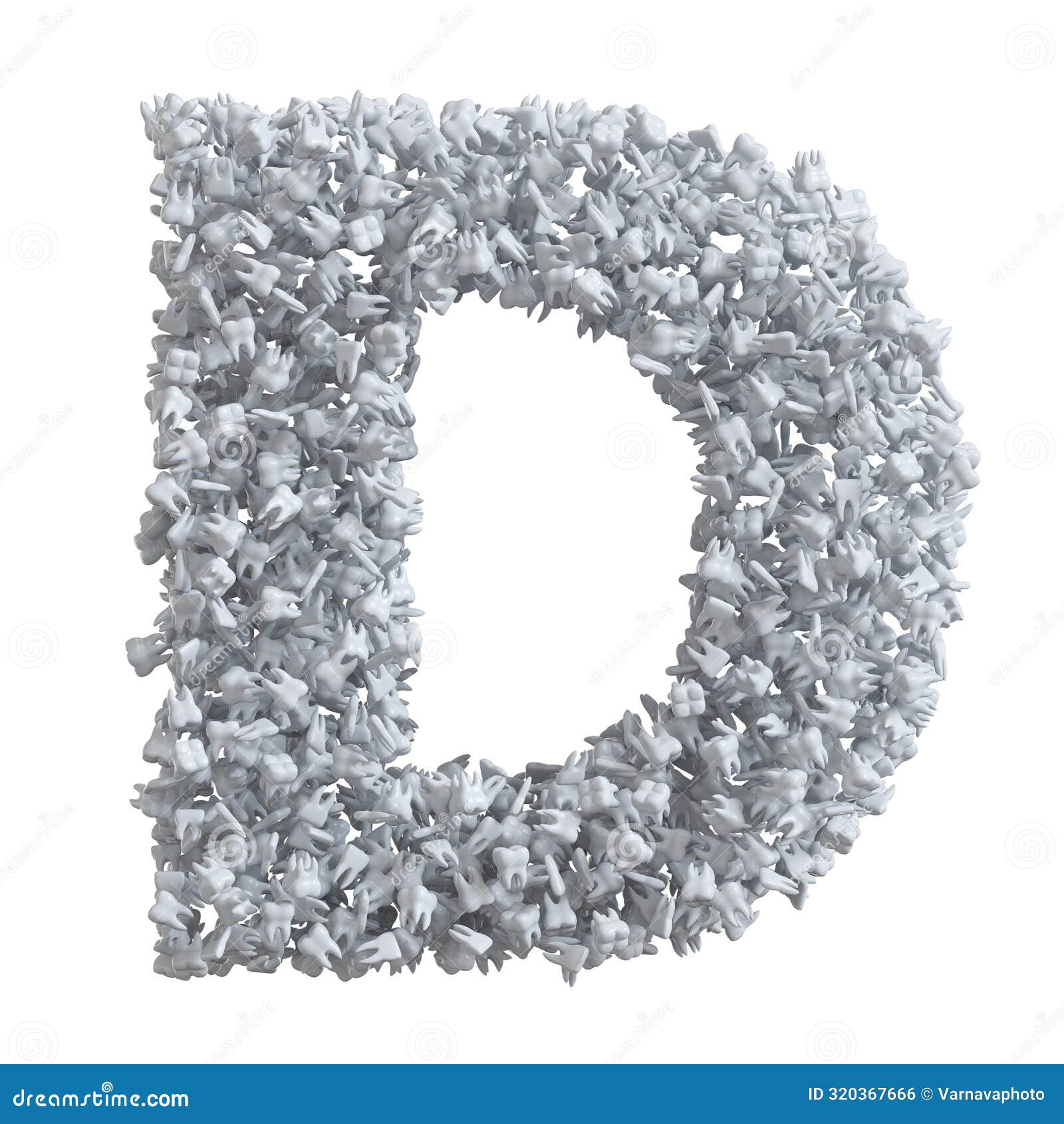 Alphabet Made of Teeth, Letter D Stock Photo - Illustration of teeth ...