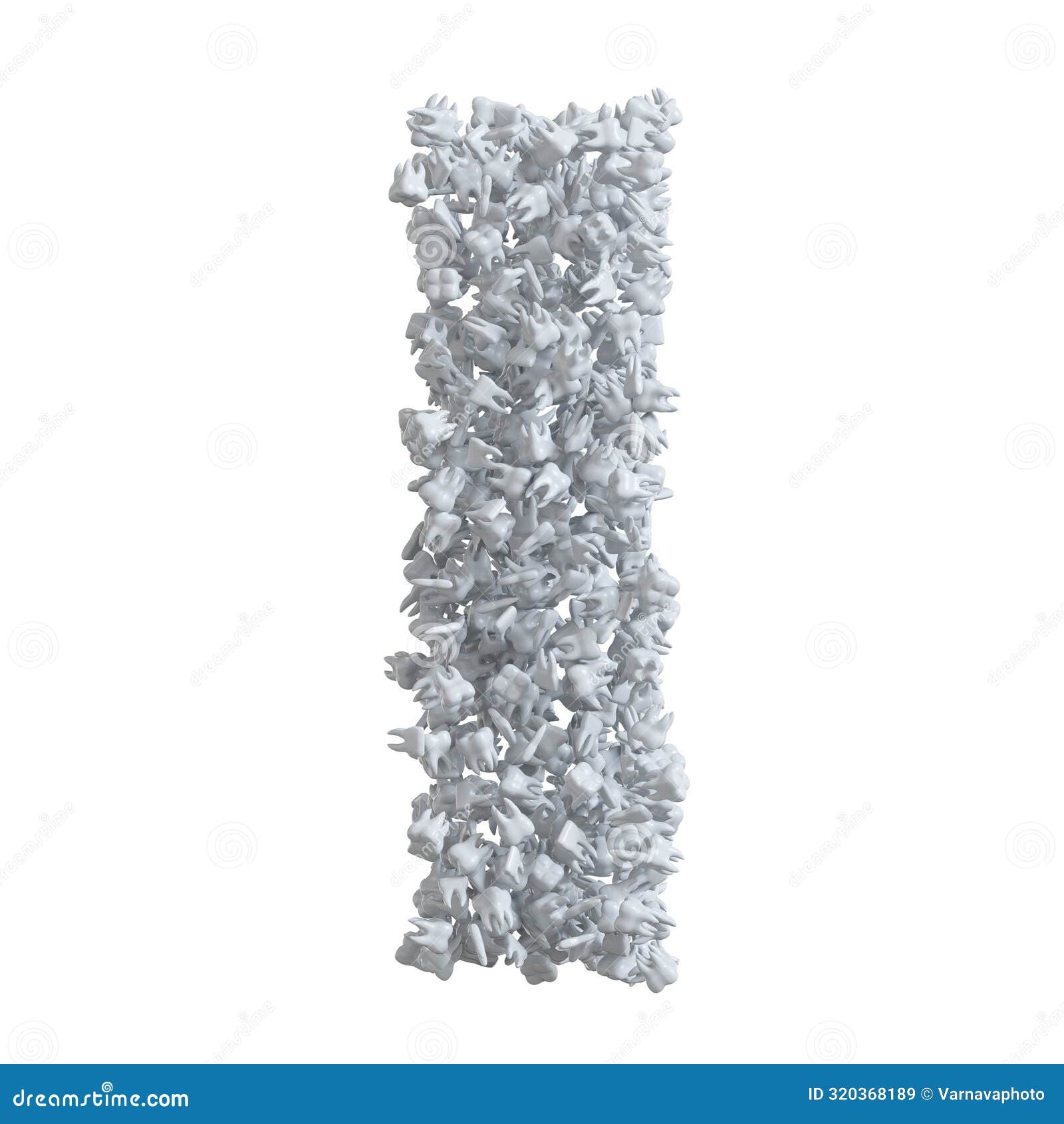 Alphabet Made of Teeth, Letter I Stock Illustration - Illustration of ...