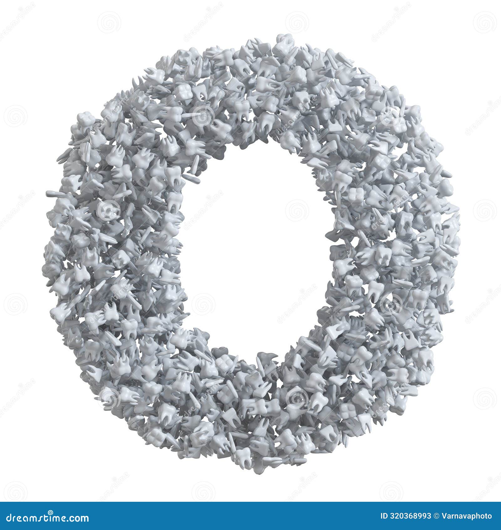 Alphabet Made of Teeth, Letter O Stock Image - Illustration of sign ...