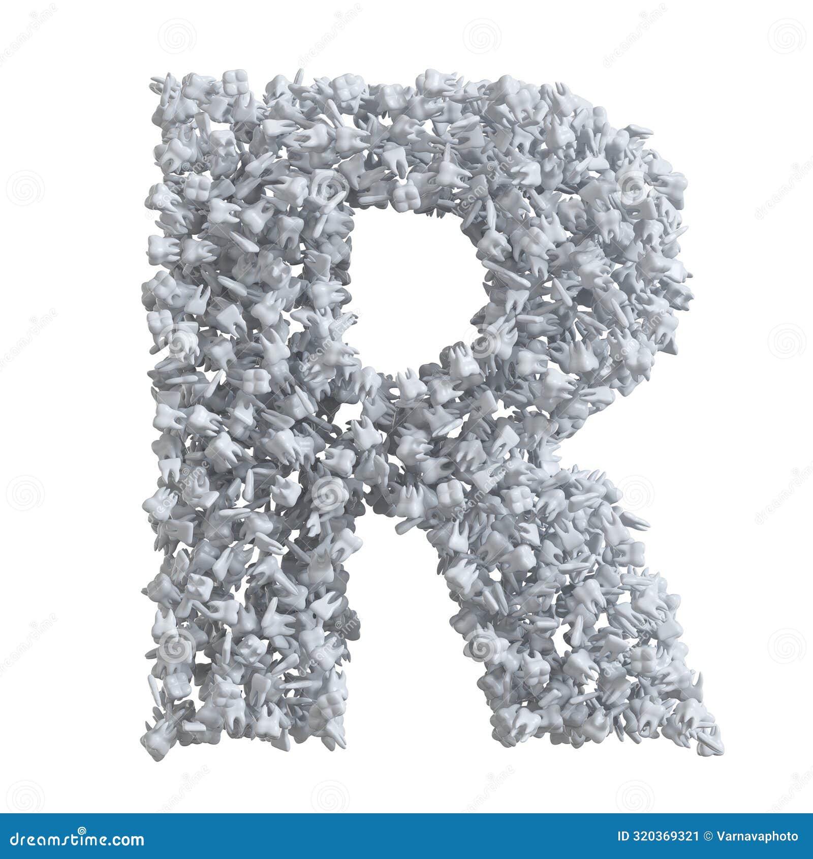Alphabet Made of Teeth, Letter R Stock Image - Image of concept ...