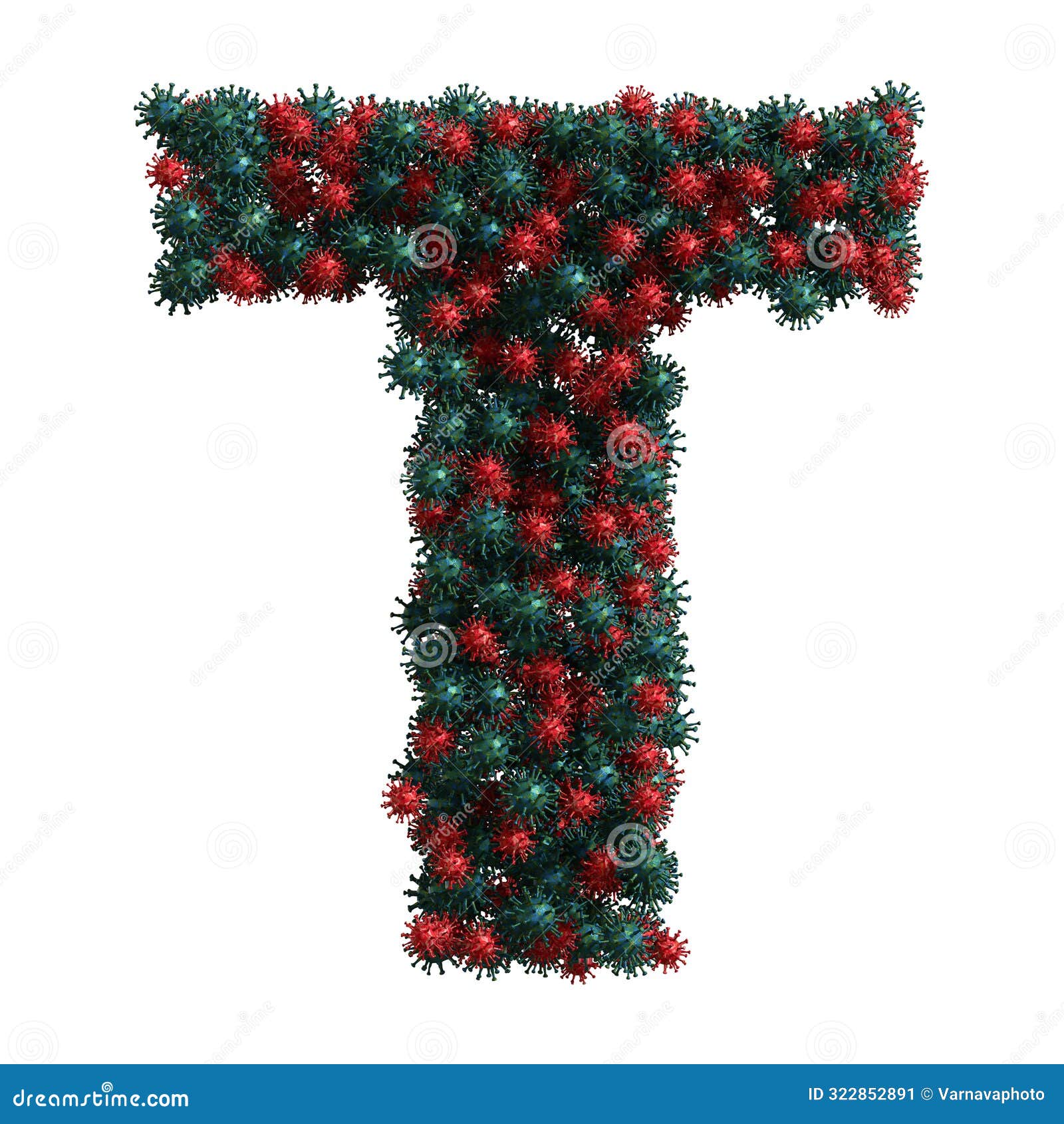 Alphabet Made of Virus Bacteria, Letter T Stock Image - Illustration of ...