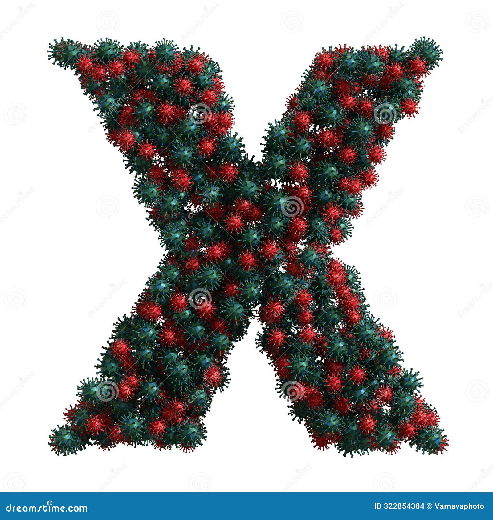 Alphabet Made of Virus Bacteria, Letter X Stock Photo - Illustration of ...