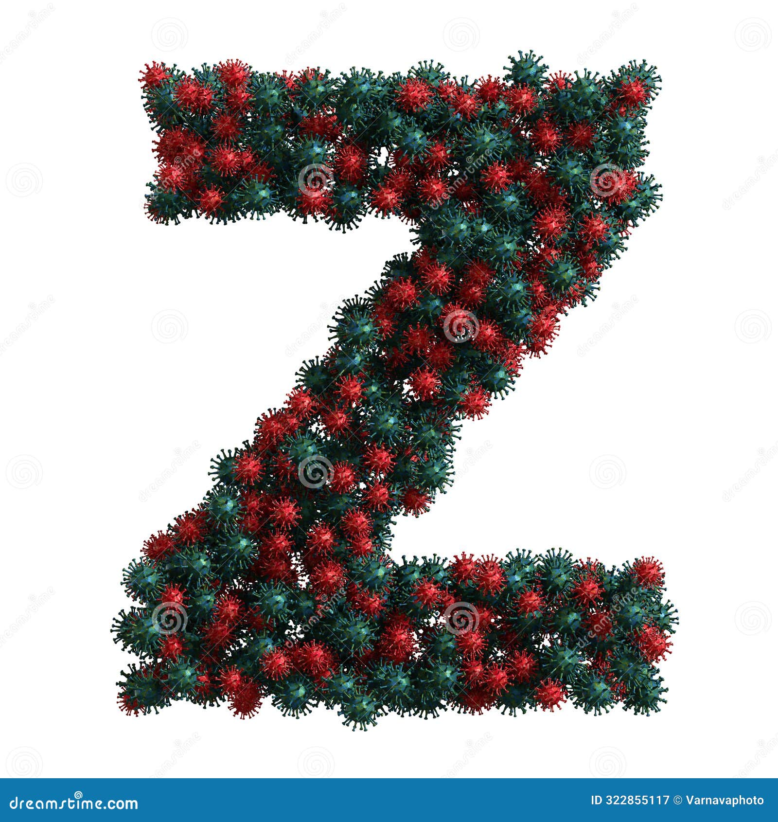 Alphabet Made of Virus Bacteria, Letter Z Stock Image - Illustration of ...