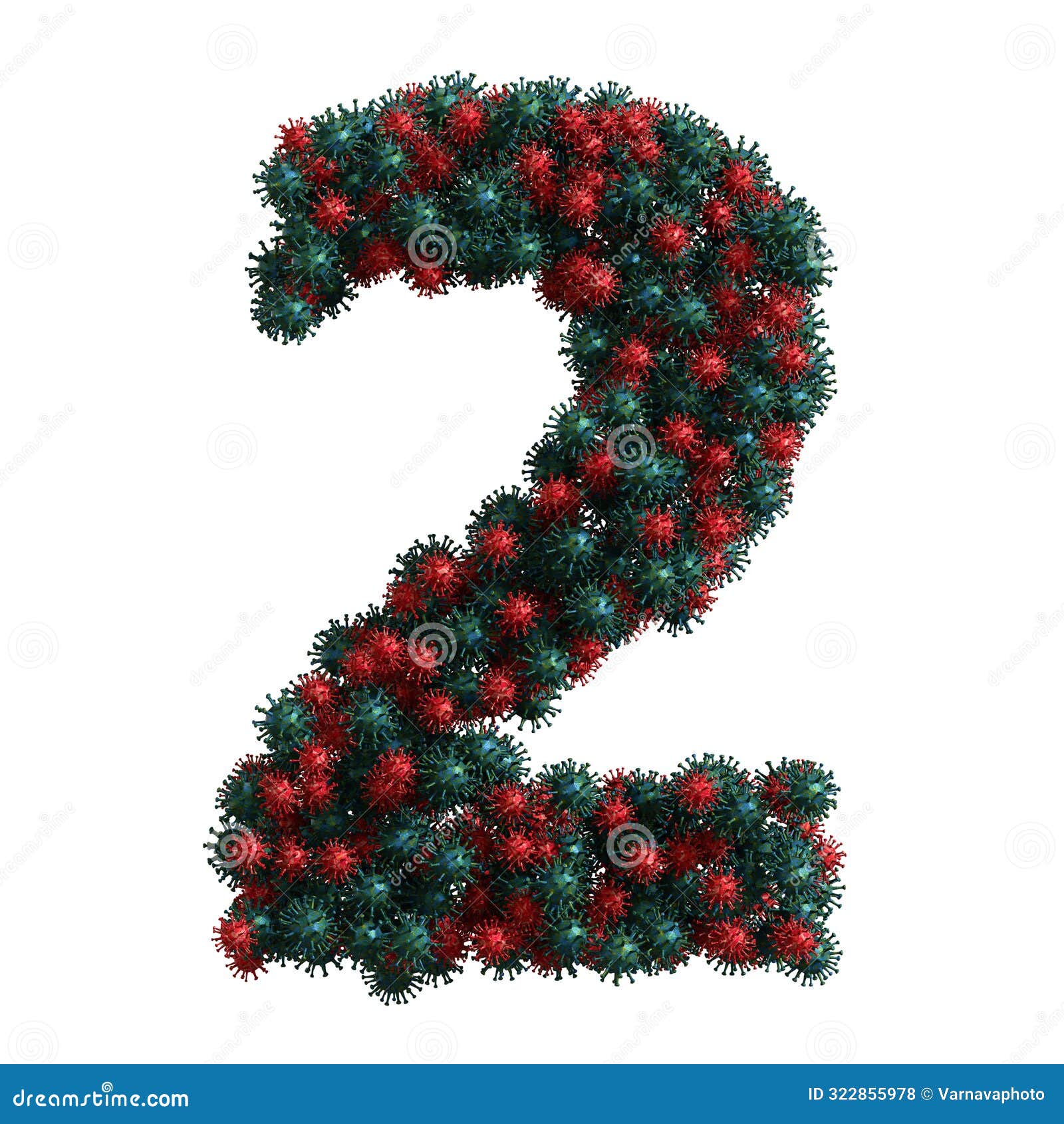 Alphabet Made of Virus Bacteria, Number 2 Stock Photo - Illustration of ...