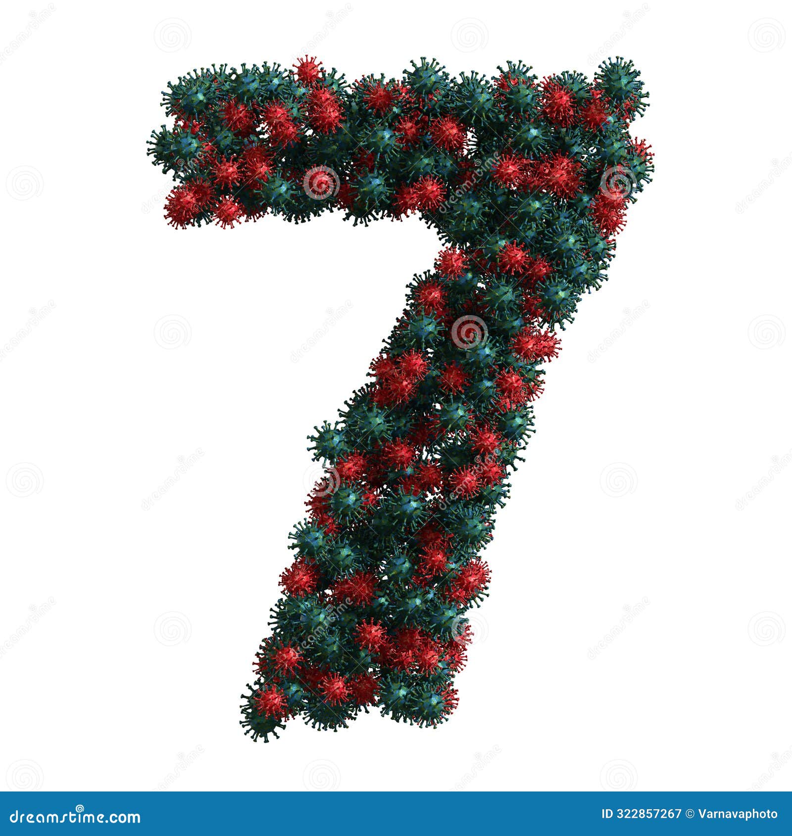 Alphabet Made of Virus Bacteria, Number 7 Stock Image - Illustration of ...