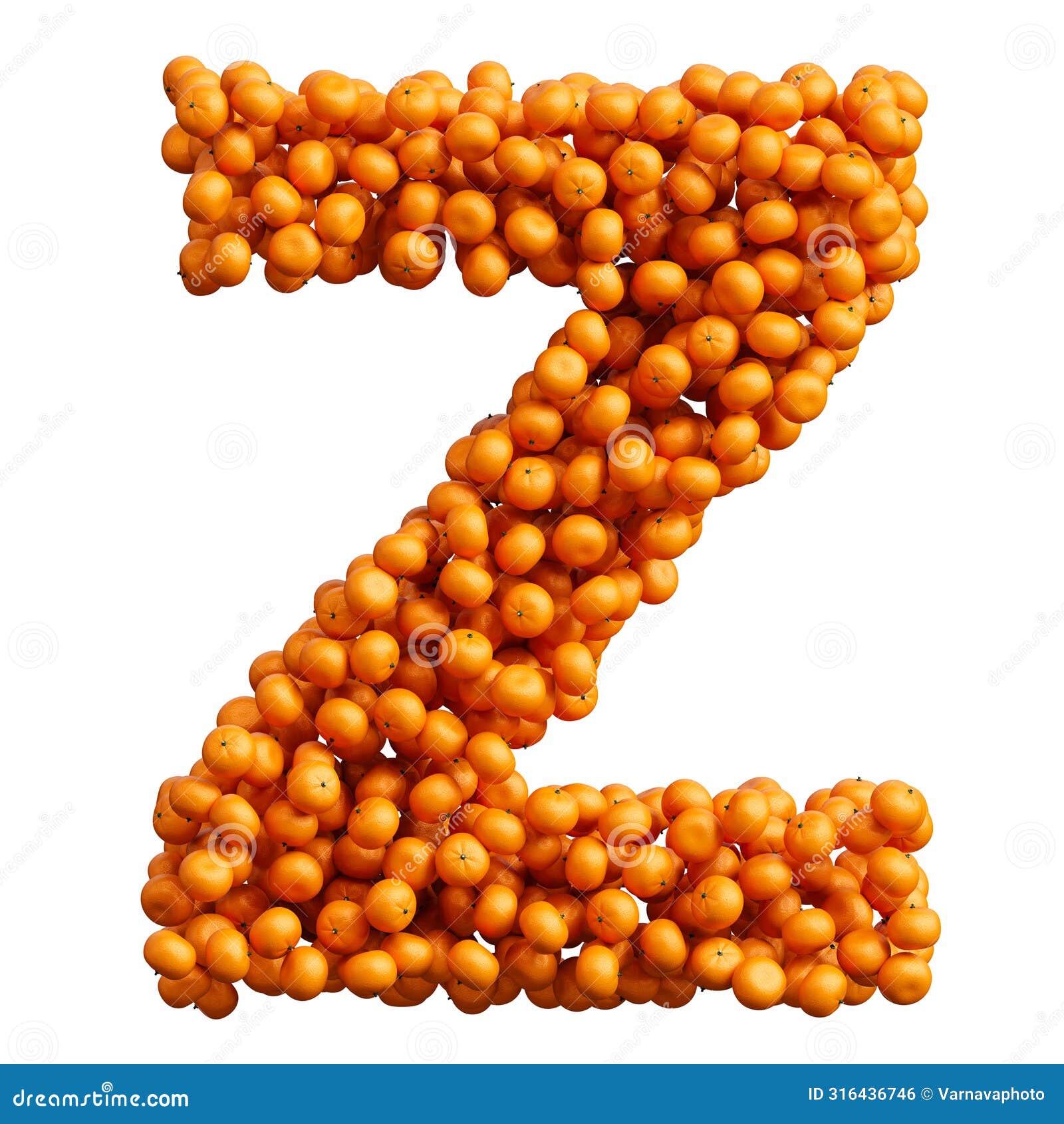 Alphabet from Many Oranges, Letter Z Stock Photo - Illustration of diet ...