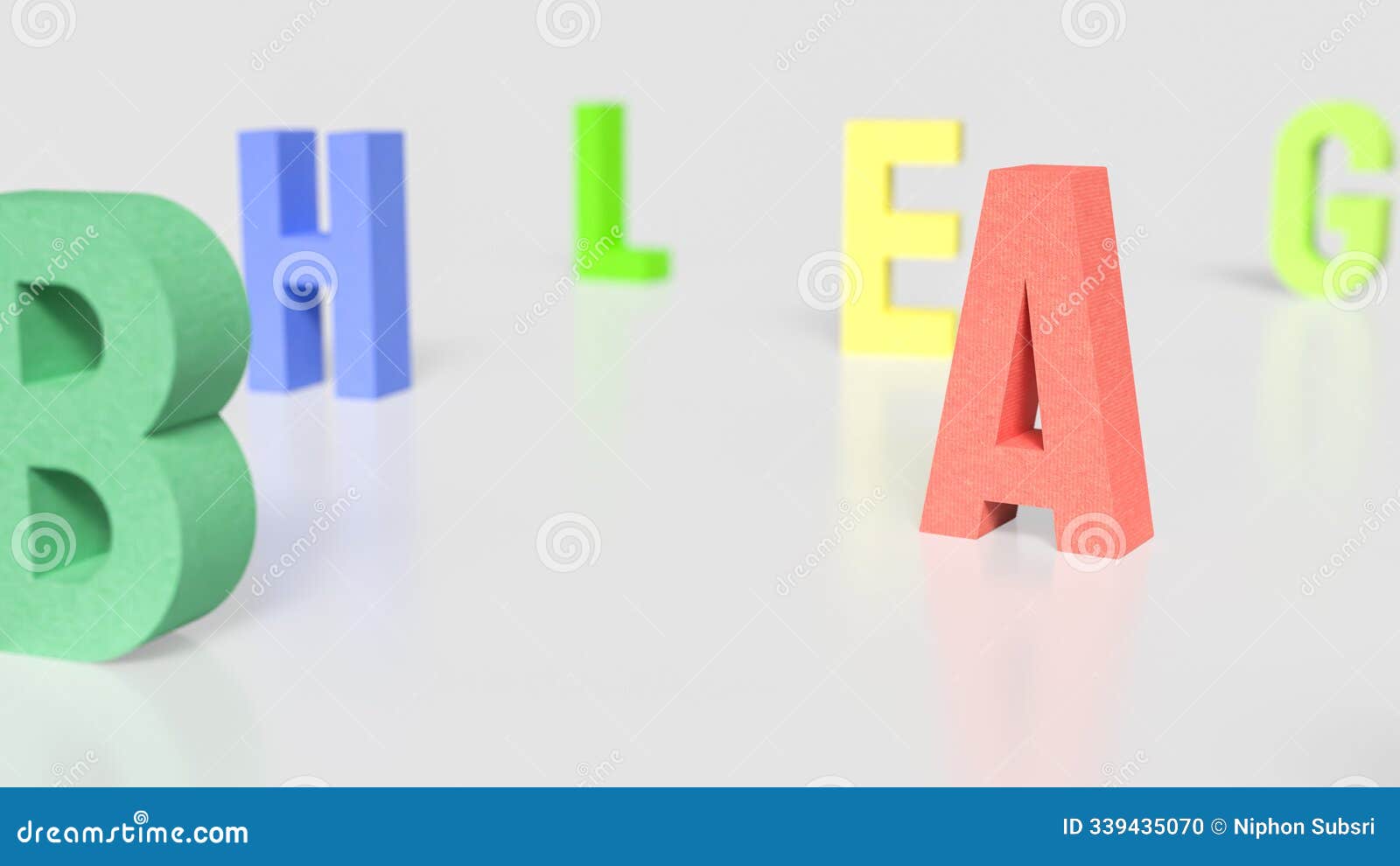 The Alphabet Multi Color on White Background for Education or Kid ...