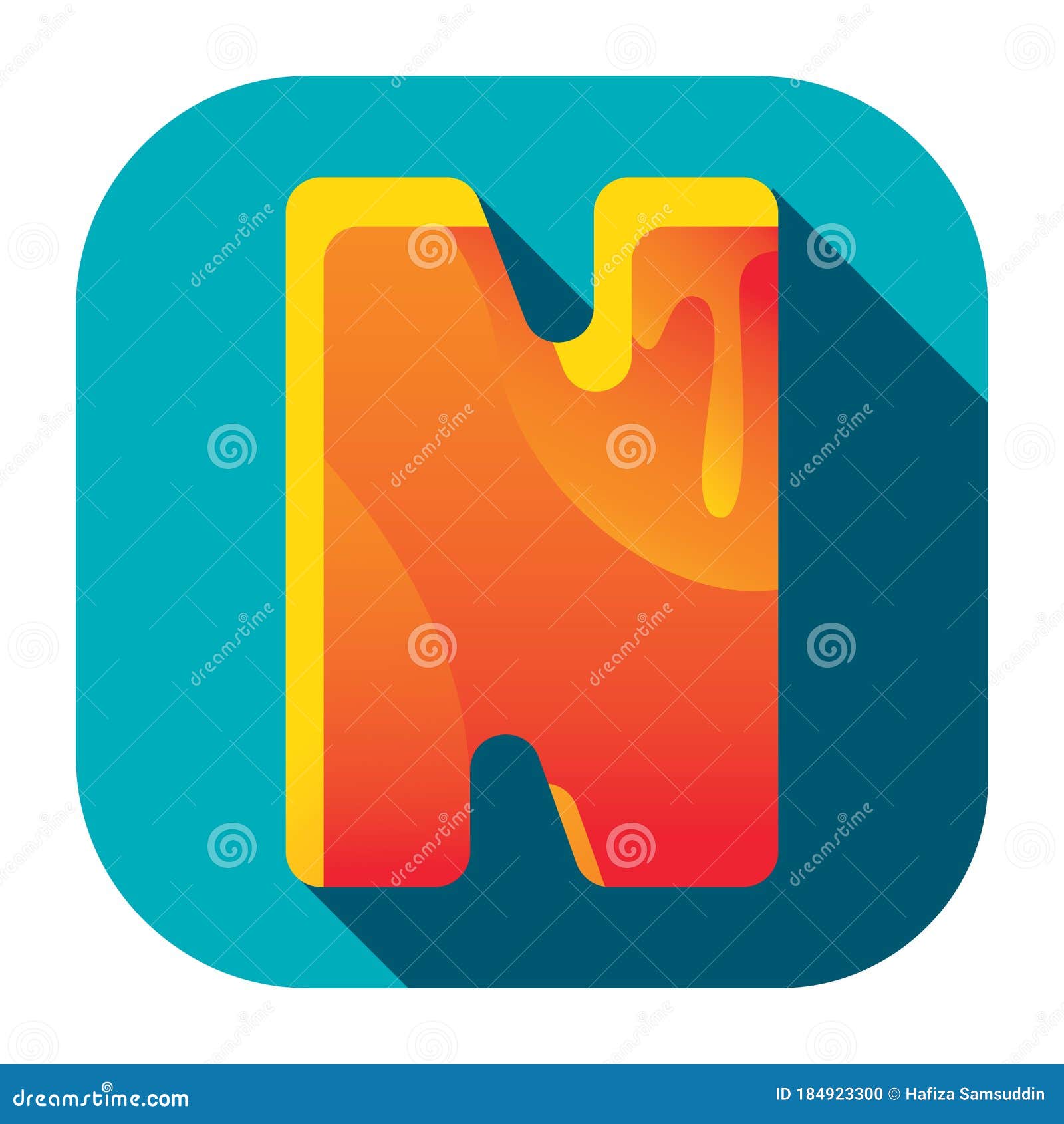 Alphabet N. Vector Illustration Decorative Background Design Stock ...