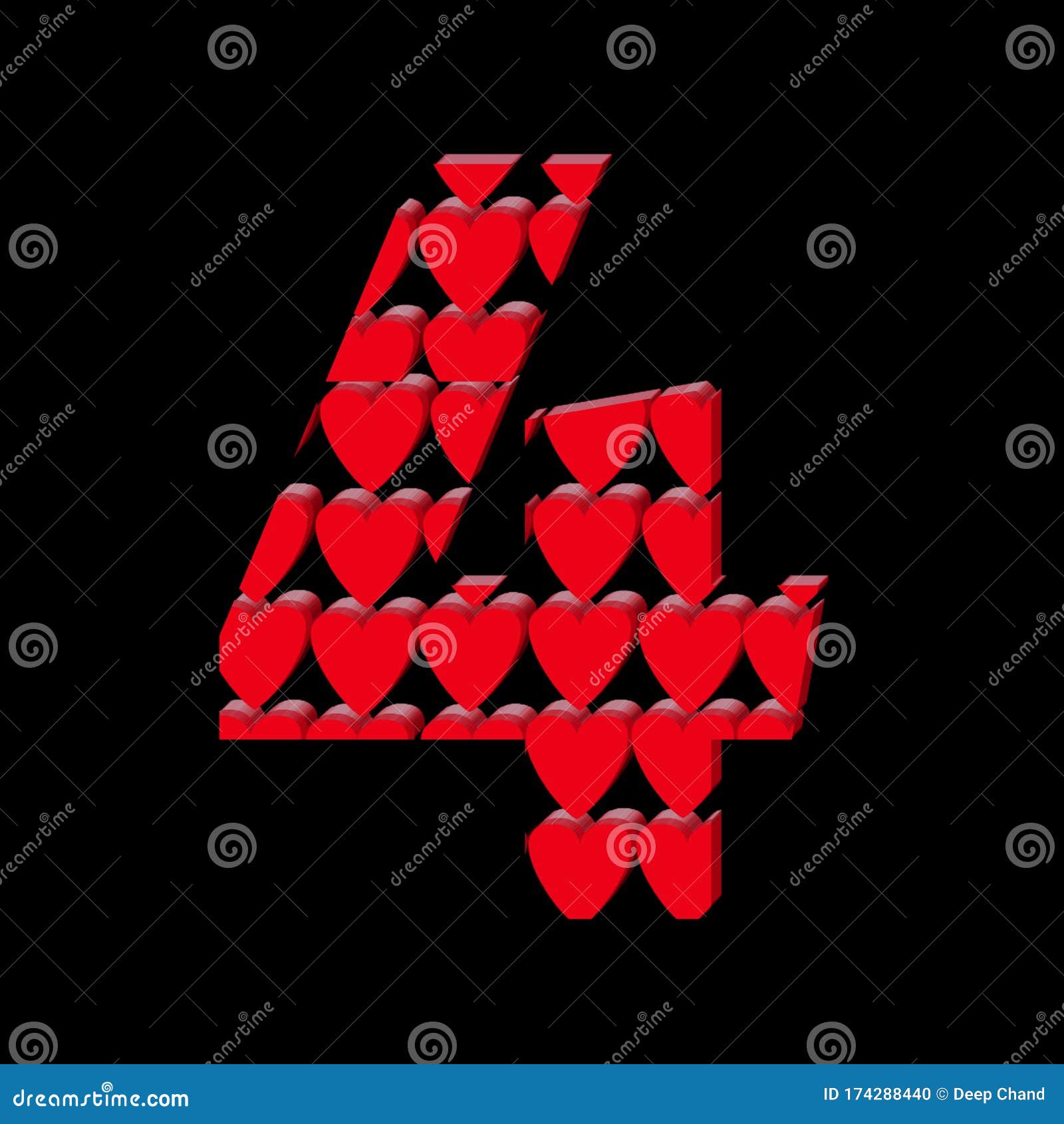 4 ,Alphabet stock illustration. Illustration of element - 174288440