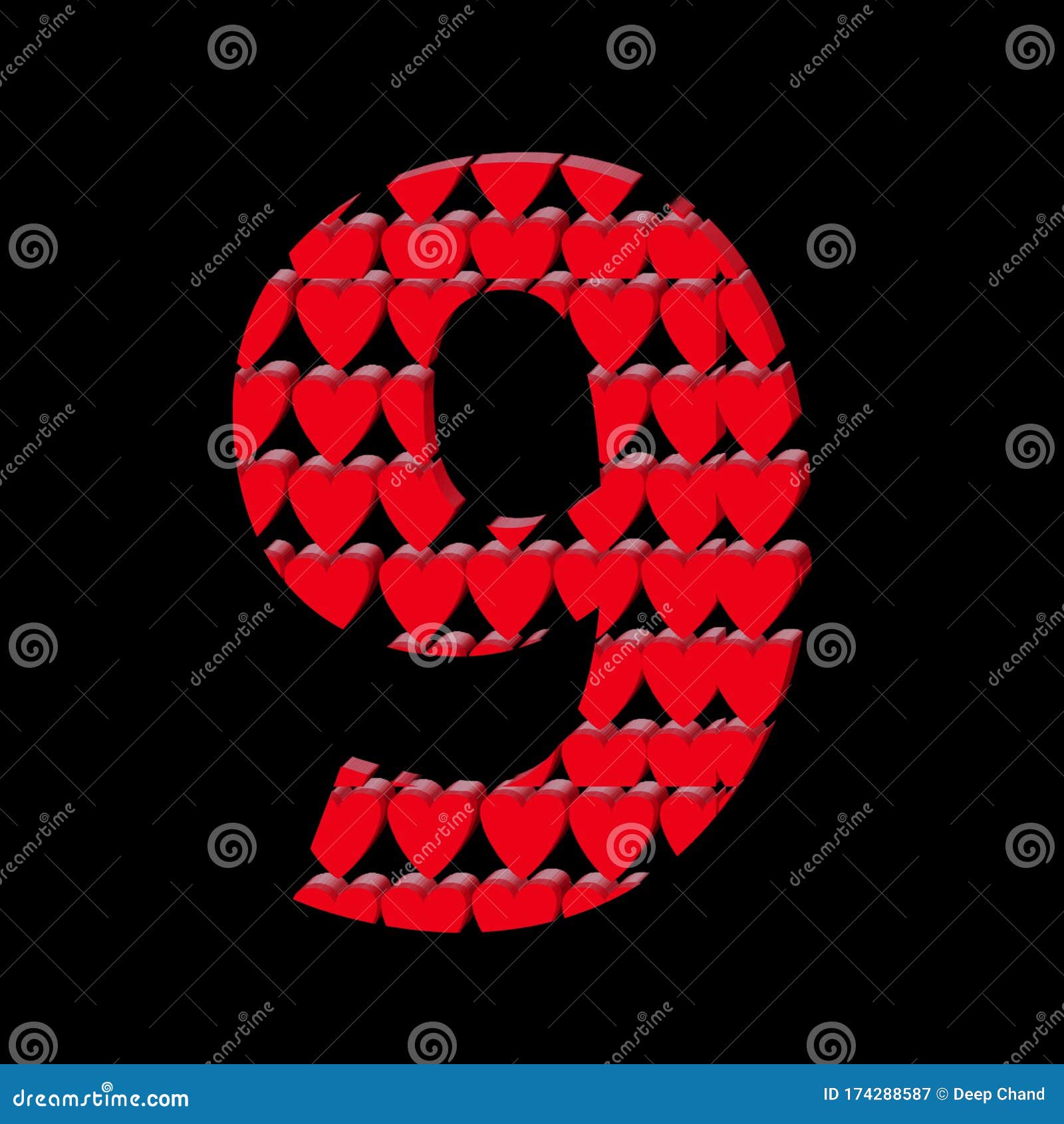 9 ,Alphabet stock illustration. Illustration of grotesque - 174288587