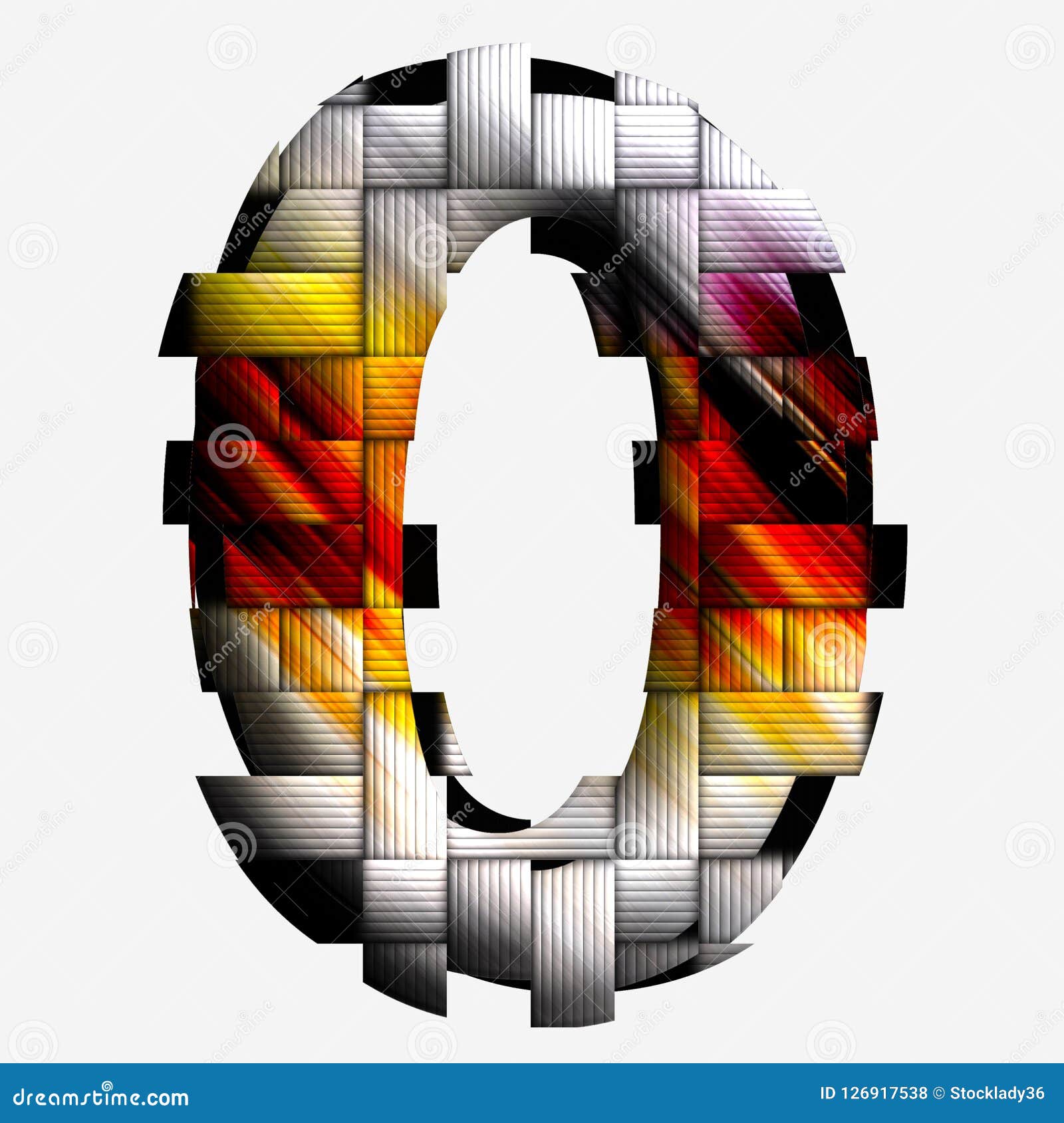 Alphabet Number in Weave Creative Texture Style Stock Illustration ...