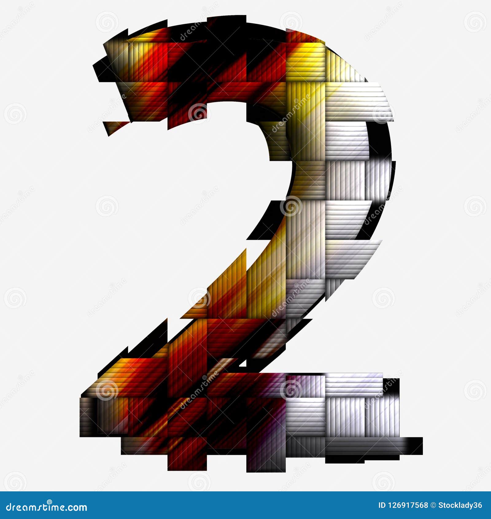Alphabet Number in Weave Creative Texture Style Stock Illustration ...