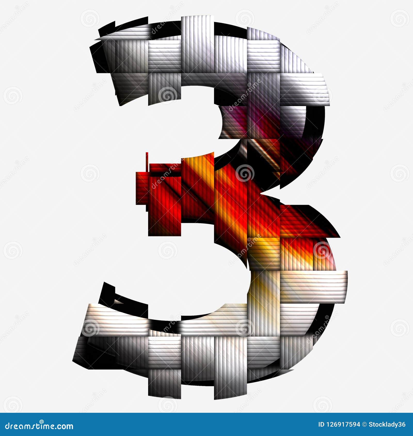 Alphabet Number in Weave Creative Texture Style Stock Illustration ...