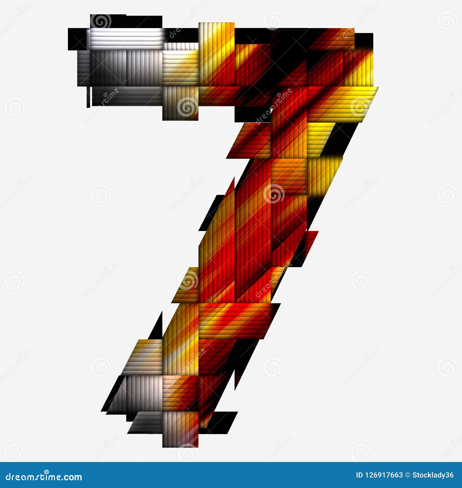 Alphabet Number in Weave Creative Texture Style Stock Illustration ...