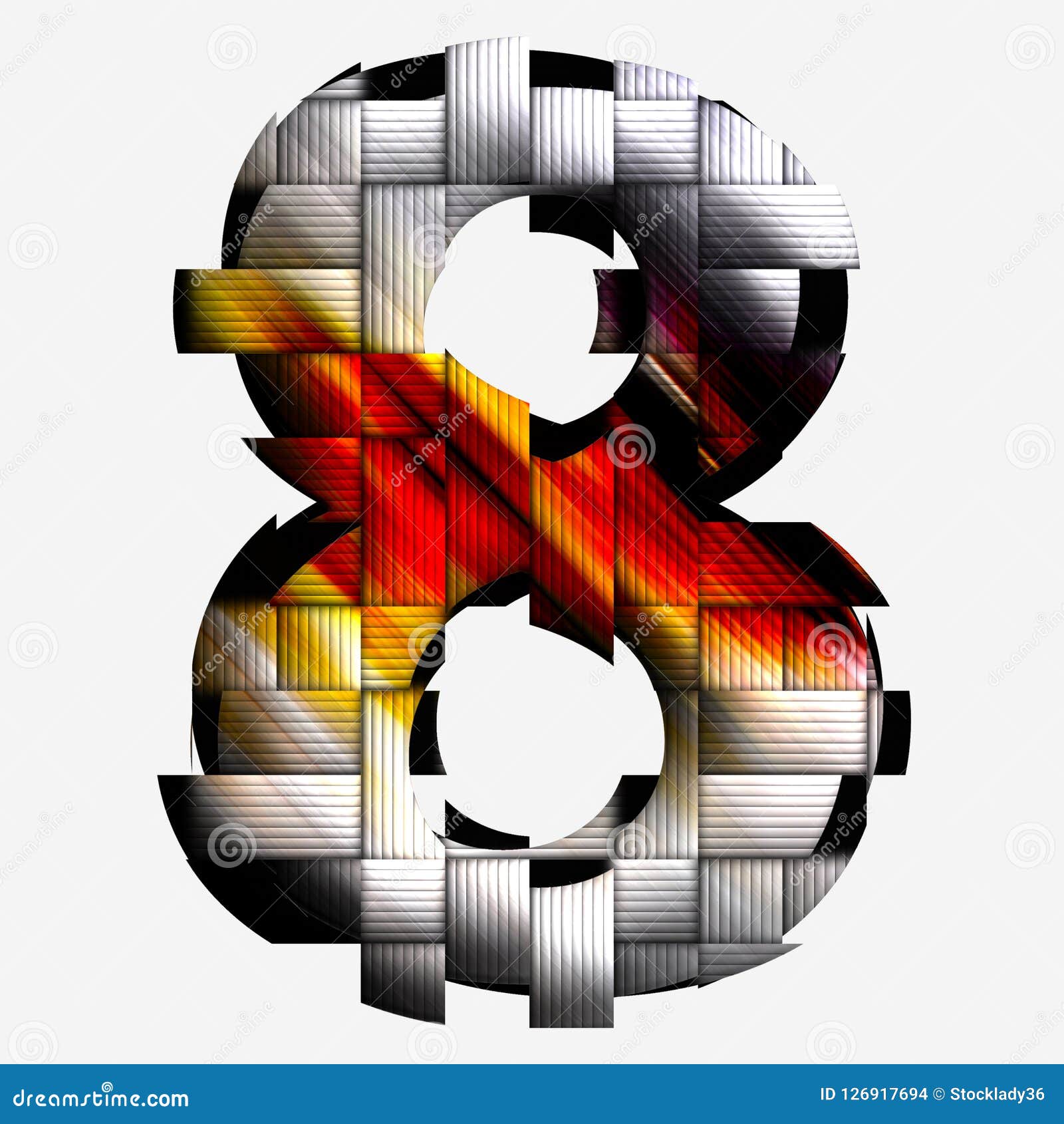 Alphabet Number in Weave Creative Texture Style Stock Illustration ...