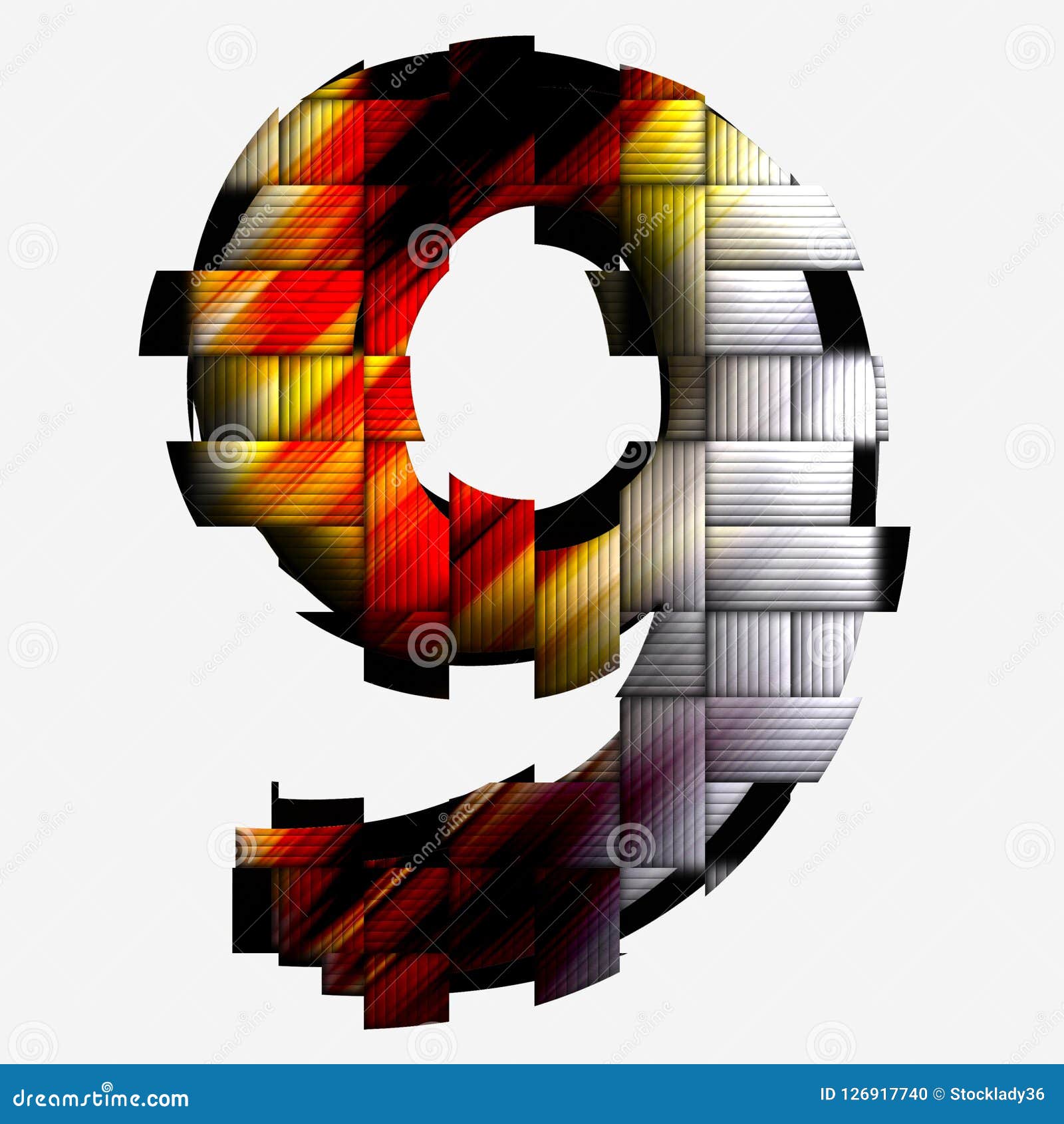 Alphabet Number in Weave Creative Texture Style Stock Illustration ...