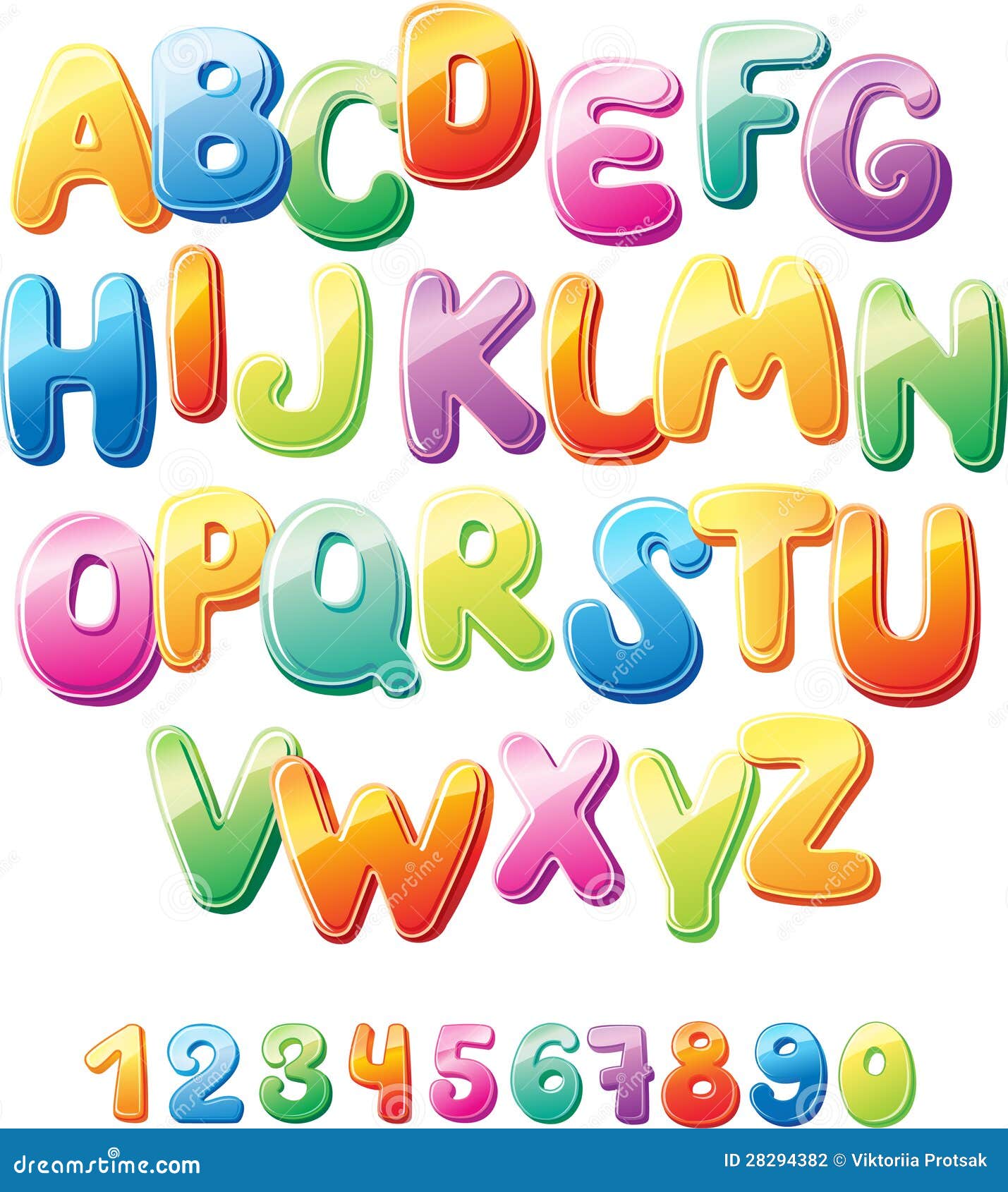 Alphabet and numbers stock vector. Illustration of spell - 28294382