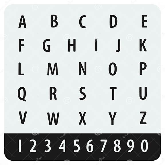 Alphabet and Numbers with No Sharp Corners Stock Vector - Illustration ...