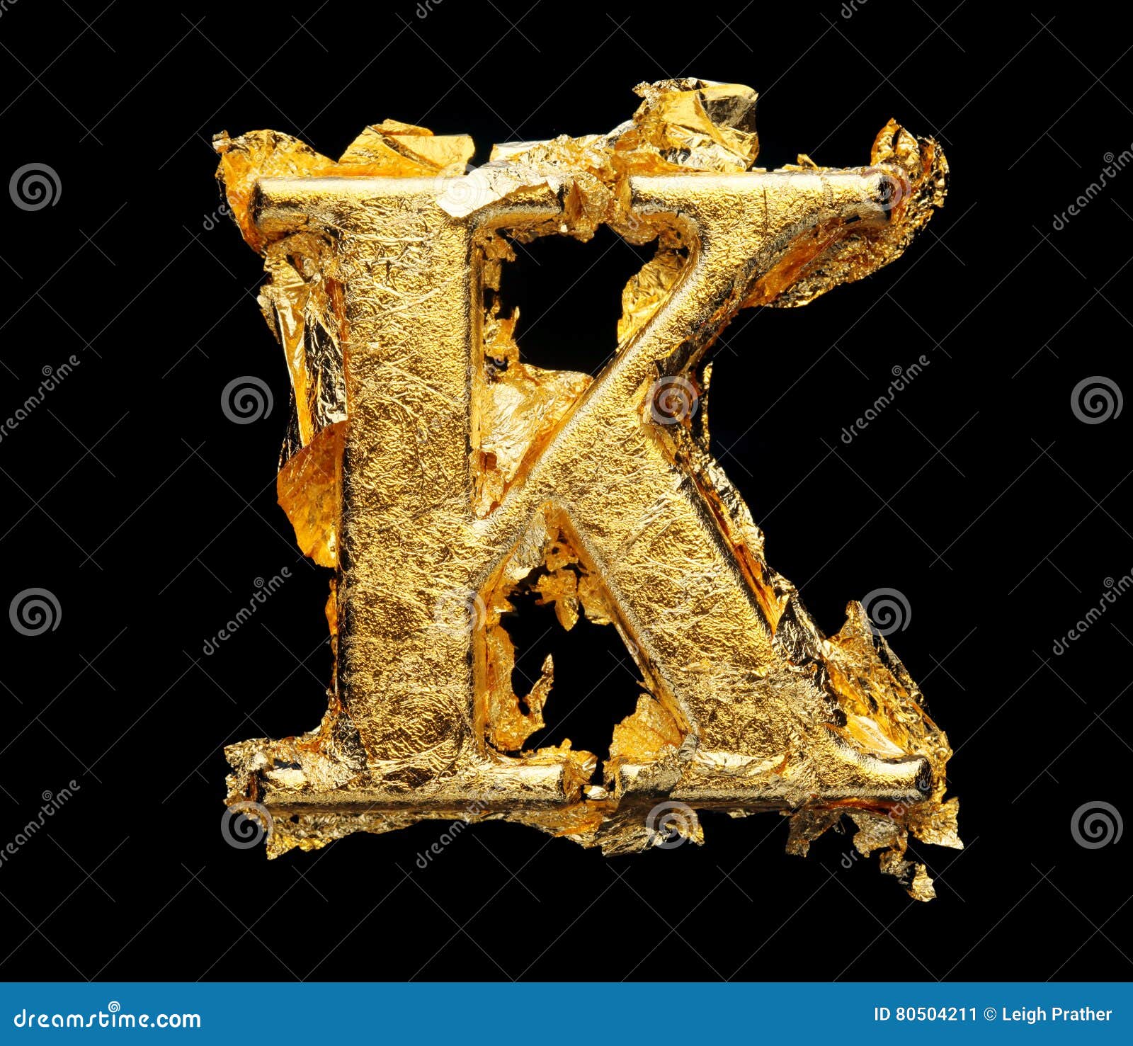 Alphabet and Numbers in Rough Gold Leaf Stock Image - Image of black ...
